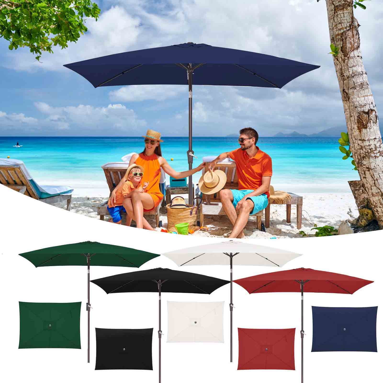 HBBKVI Garden Umbrella Outdoor Stall Umbrella Beach Sun Umbrella Replacement Cloth 118 Inch ...