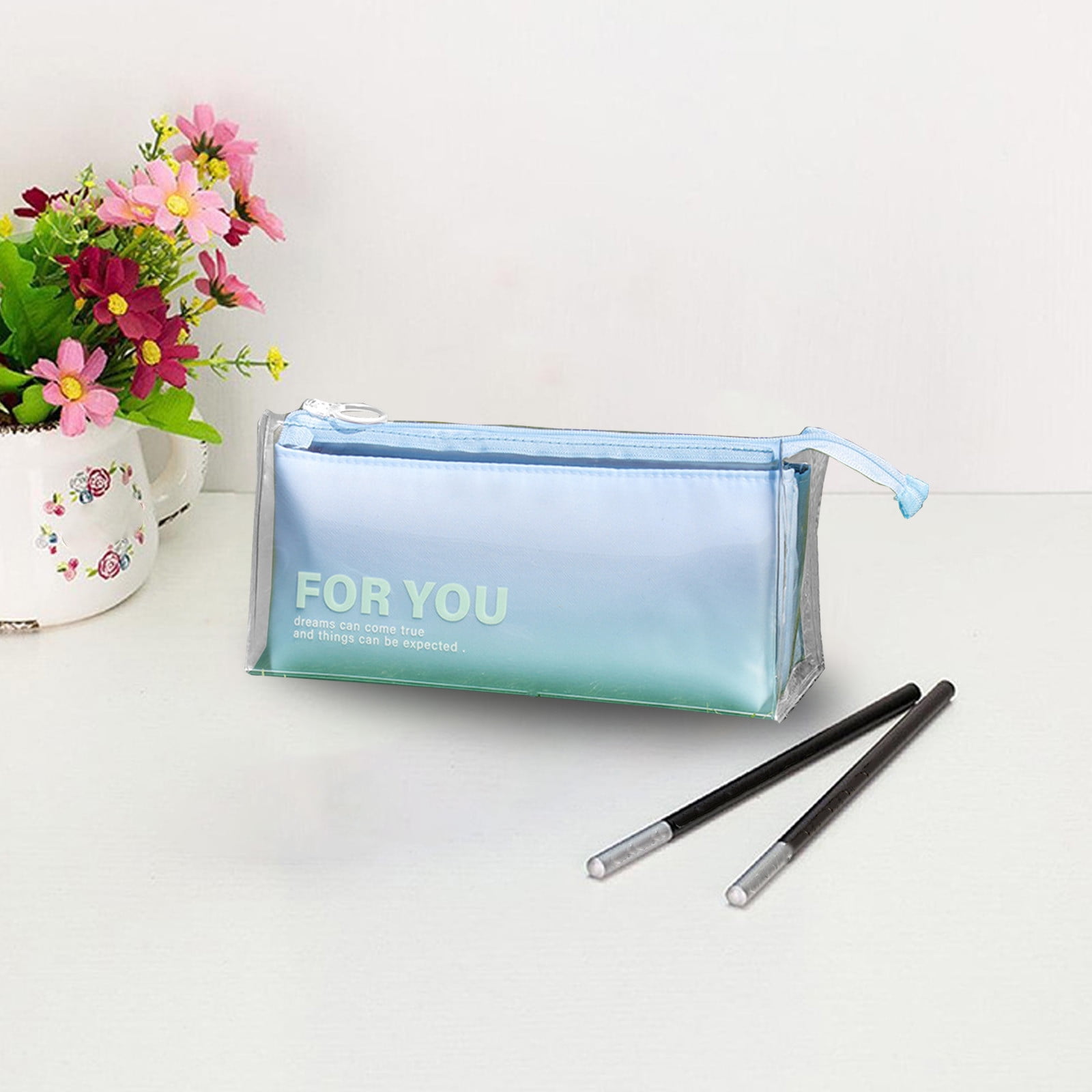HBBKVI Gradient Color Pencil Case, Multi-Purpose Pencil Bag for Adults ...