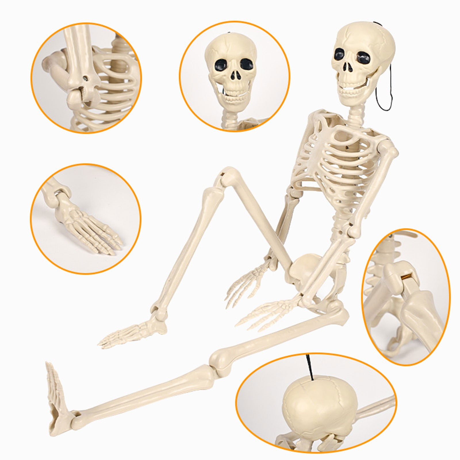 HBBKVI Halloween Decorations Halloween Plastic Skeleton Skeleton Active ...