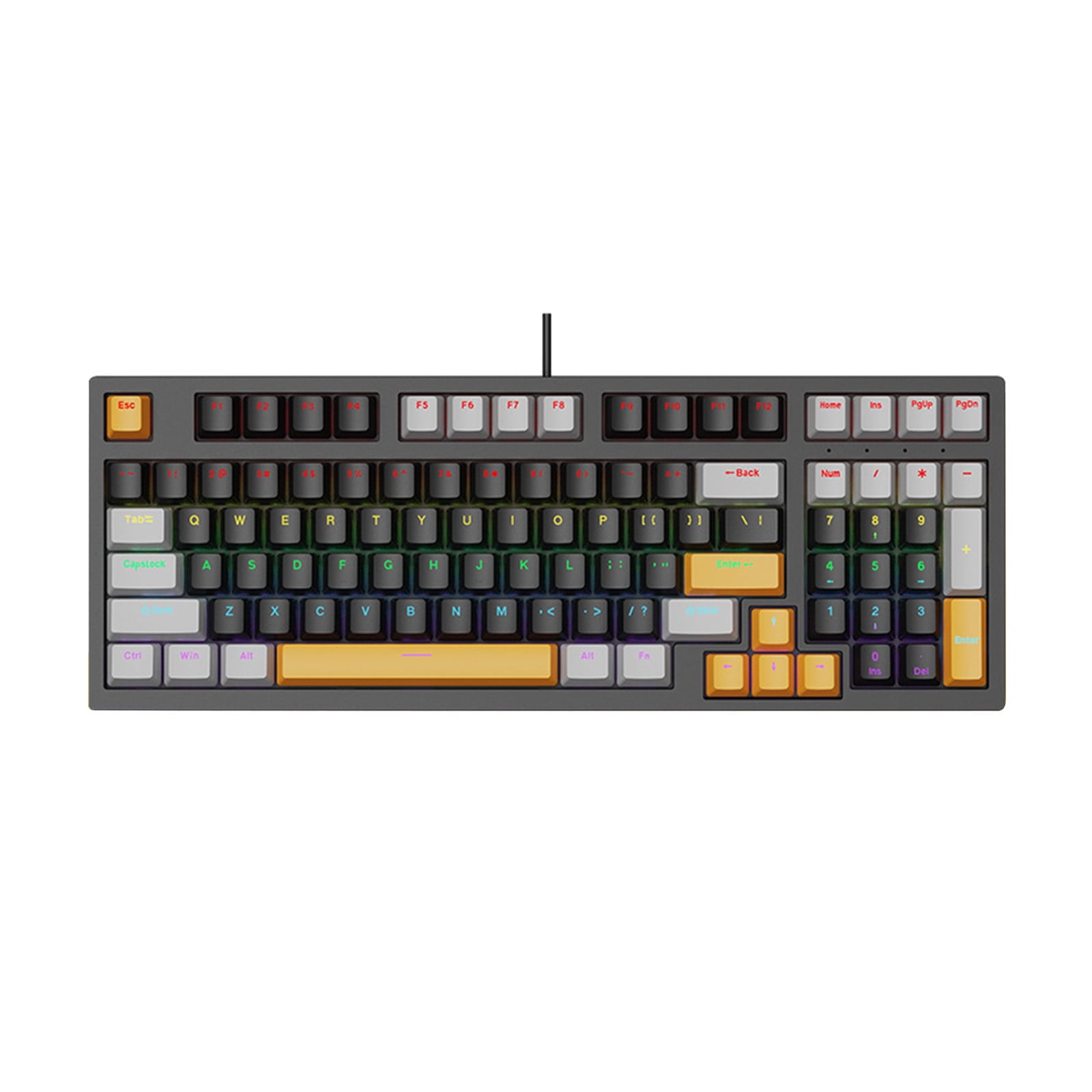 HBBKVI Keyboard, Russian True Mechanical Keyboard Russian Gaming ...