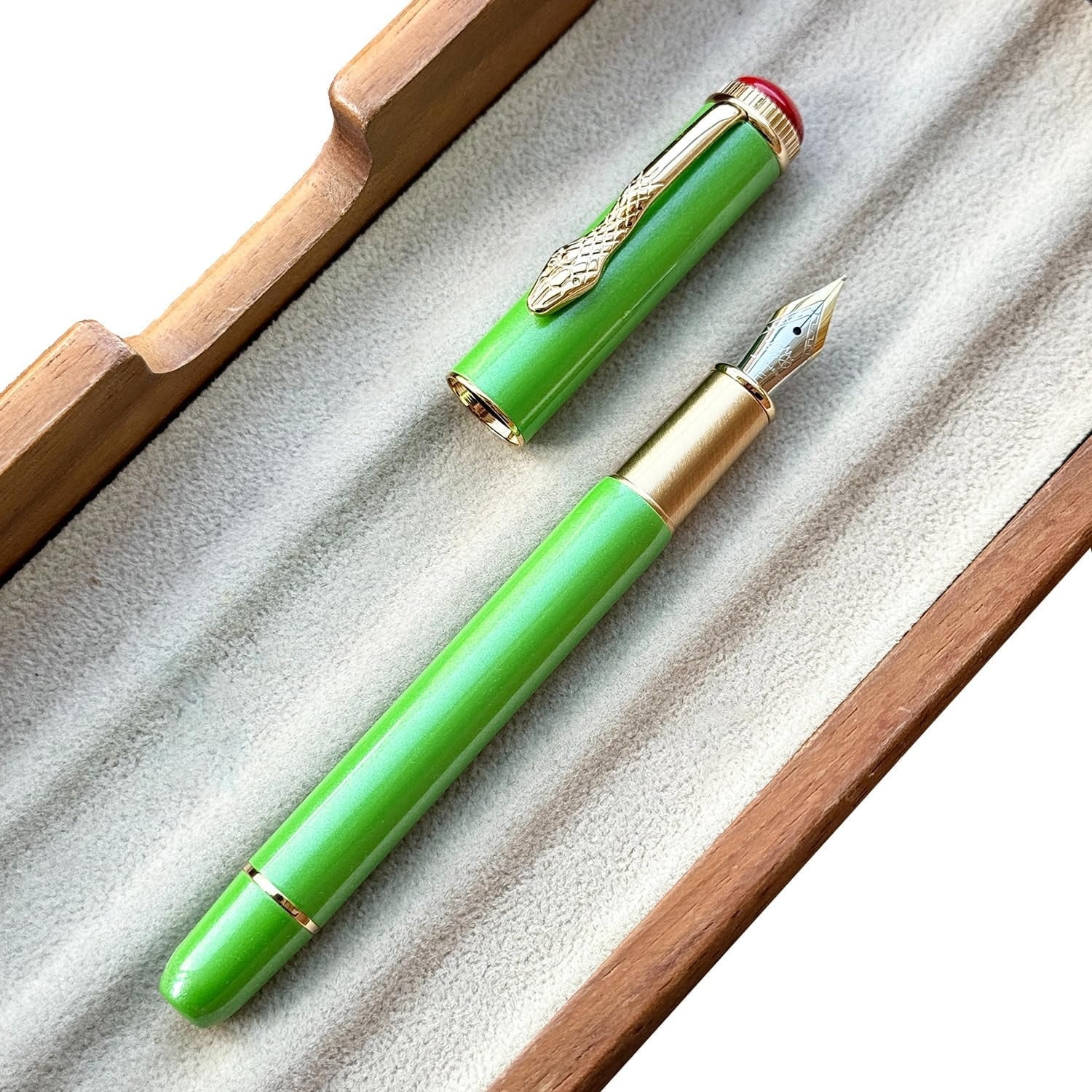 HBBKVI Pens, Jinhao 025 Metal Fountains Pen Snake Clip Fine Nib Smooths ...