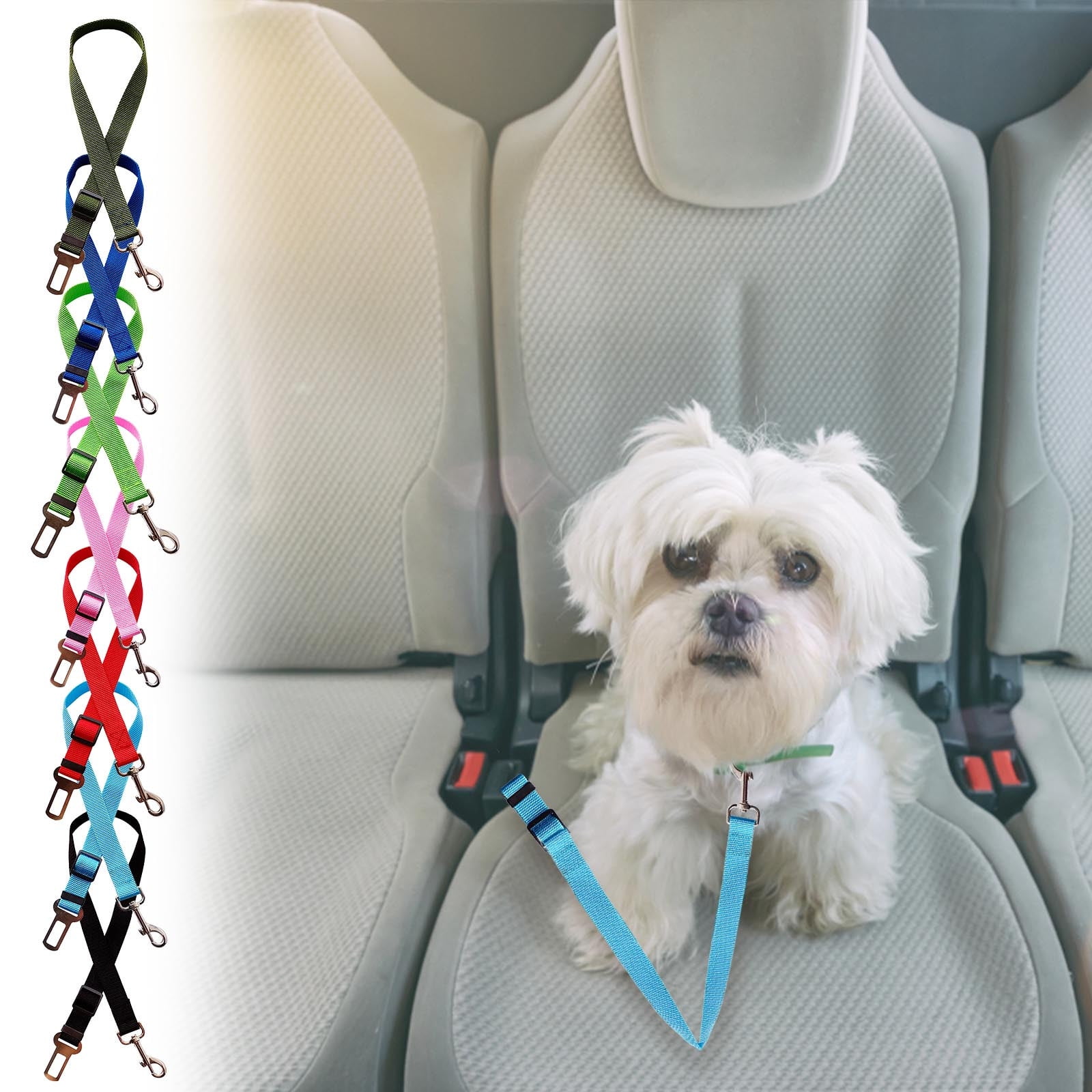 HBBKVI Pet Dog Car Seat Belt Adjust Able Seat Belt Is A Small to Medium ...