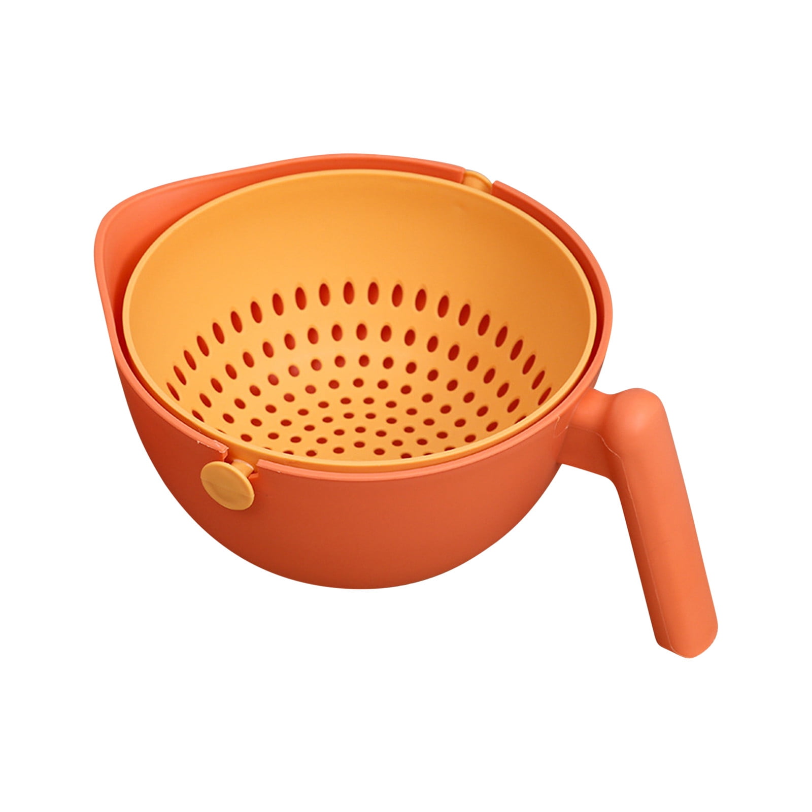 HBBKVI Plastic Colander with Handle, Double-Layer Colander for Kitchen ...