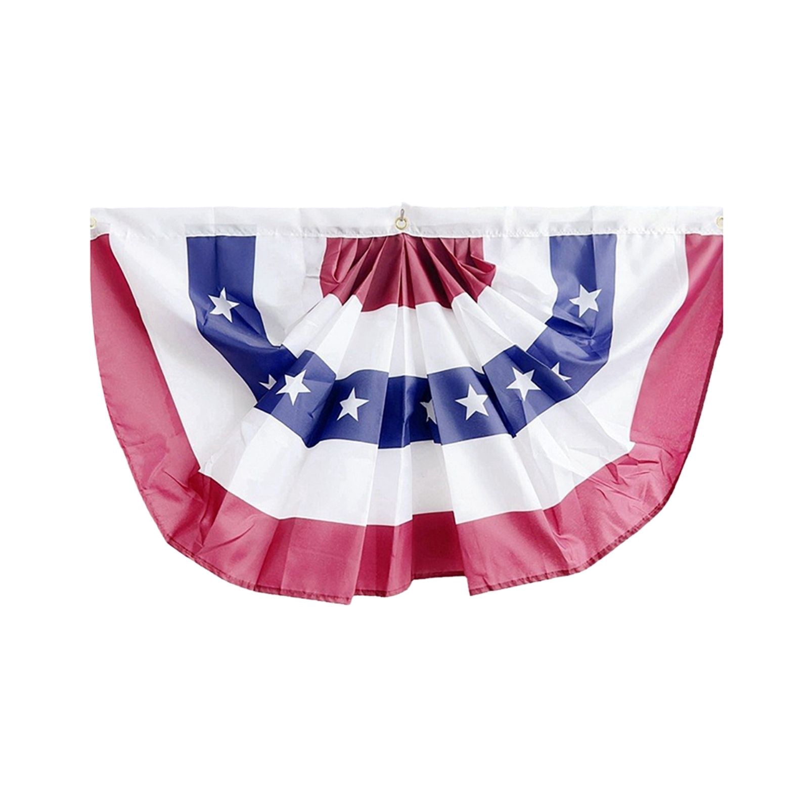HBBKVI Pleated American Flag Bunting, 1.5x3 Feet USA Fan Flag for ...
