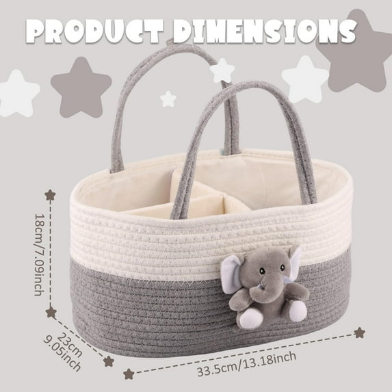 HBBKVI Rope Storage Basket for Baby Clothes Rope Storage Basket for ...