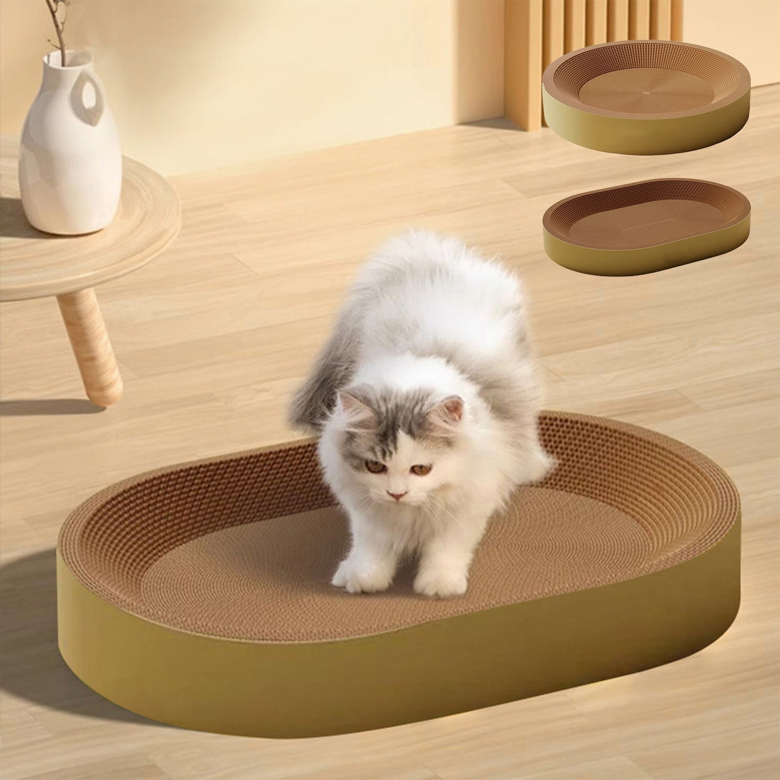 HBBKVI Round Oval Cats Scratching Board Fossa Wear Counteractive and ...