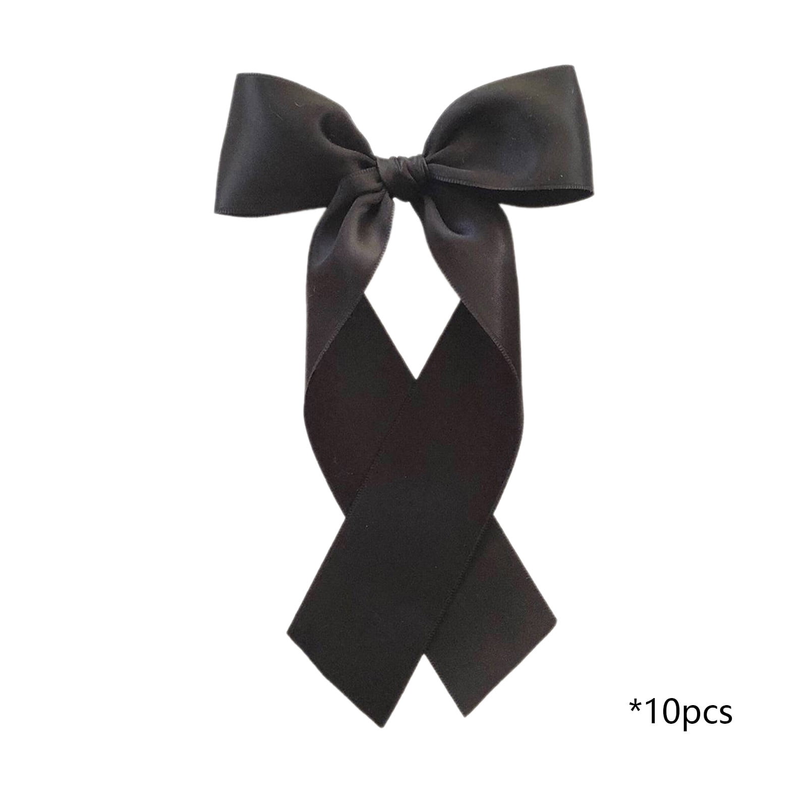 HBBKVI Set of 10 6.3x7.1in Satin Bows for Decoration Double Ear Bow ...