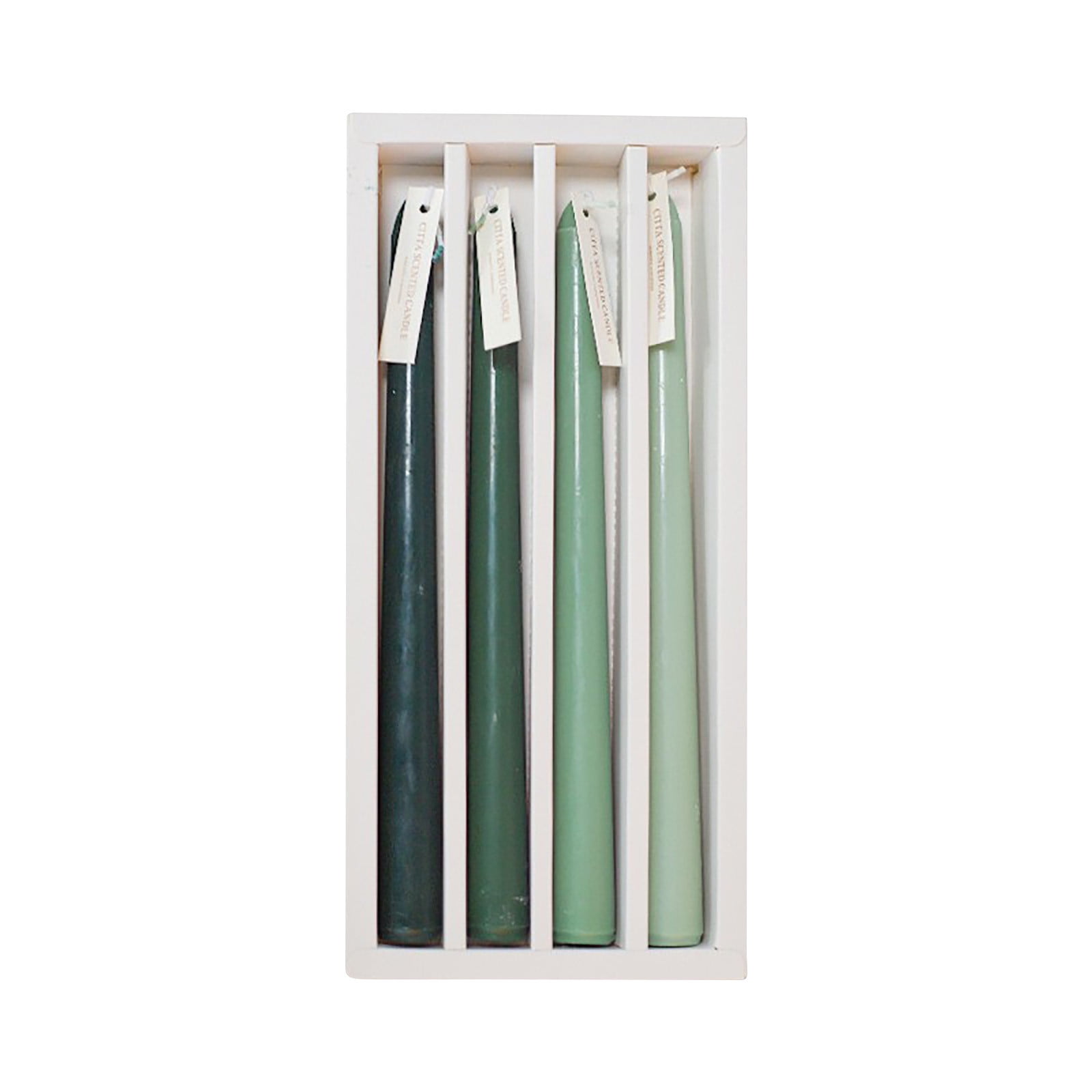 HBBKVI Set of 4 Smokeless Candles, 10" Single Wick Taper Candle for ...