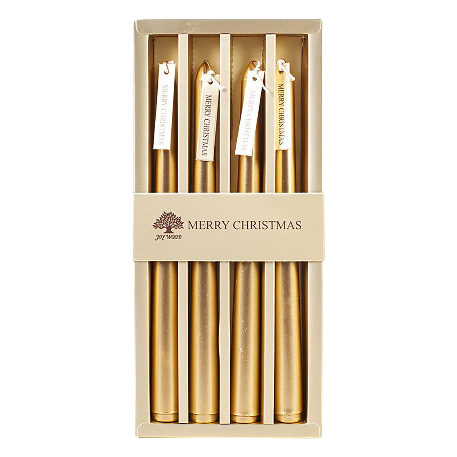 HBBKVI Set of 4 Taper Candles, 12" Smokeless Scented Candle for Banquet ...