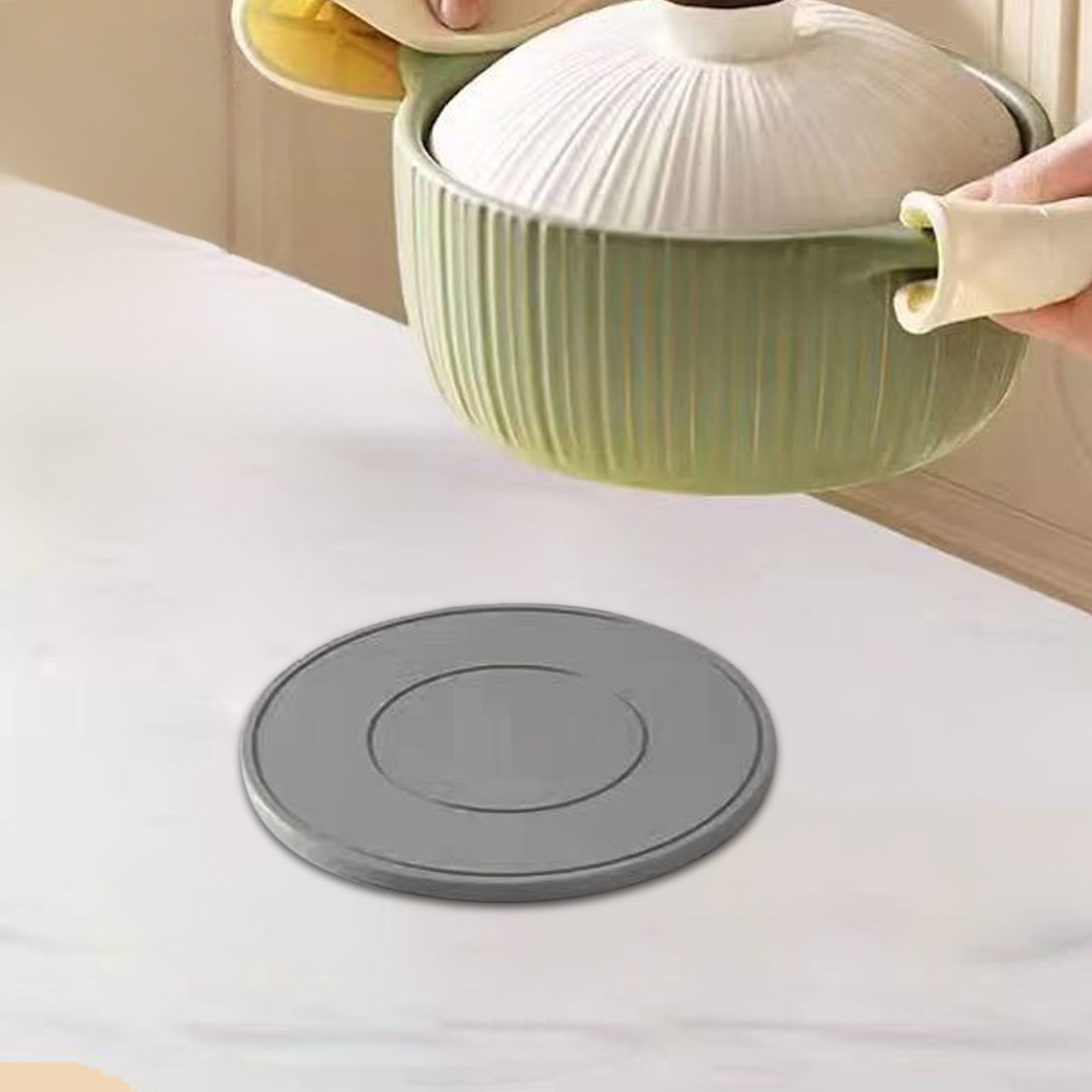 HBBKVI Silicone Heat Resistant Mat, 6.3x6.3 Inch Placemat Pot Mat Bowl ...