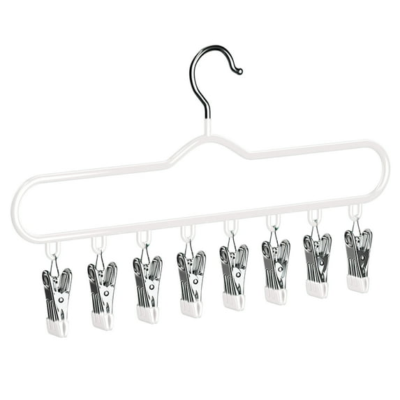 HBBKVI Stainless Steel Hook Drying Rack with 8 Clips Stainless Steel ...