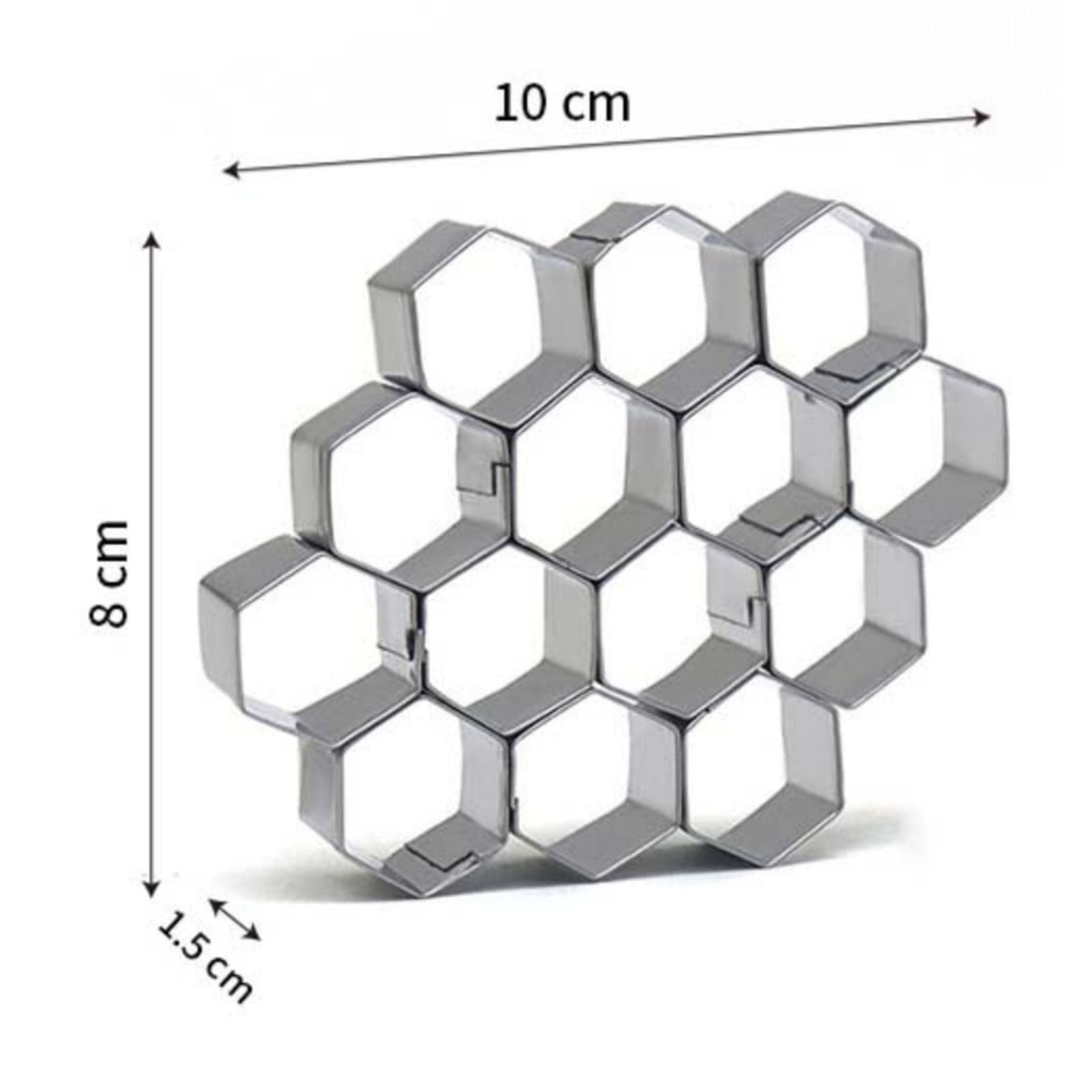 HBBKVI Stainless Steel Mini Hexagon Cookie Cutter for Baking Fondant ...