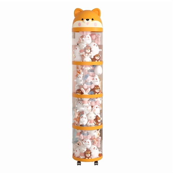 HBBKVI Stuffed Animal Storage Tube with Wheels Stuffed Storage Tube ...