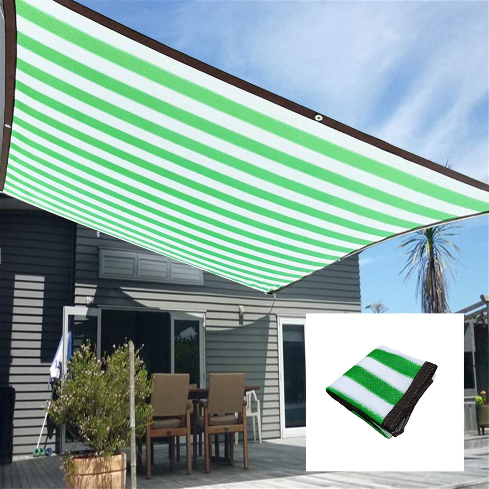 HBBKVI Sun Shade Cloth 157" × 157", Sun Shade Sail for Outdoor Party ...
