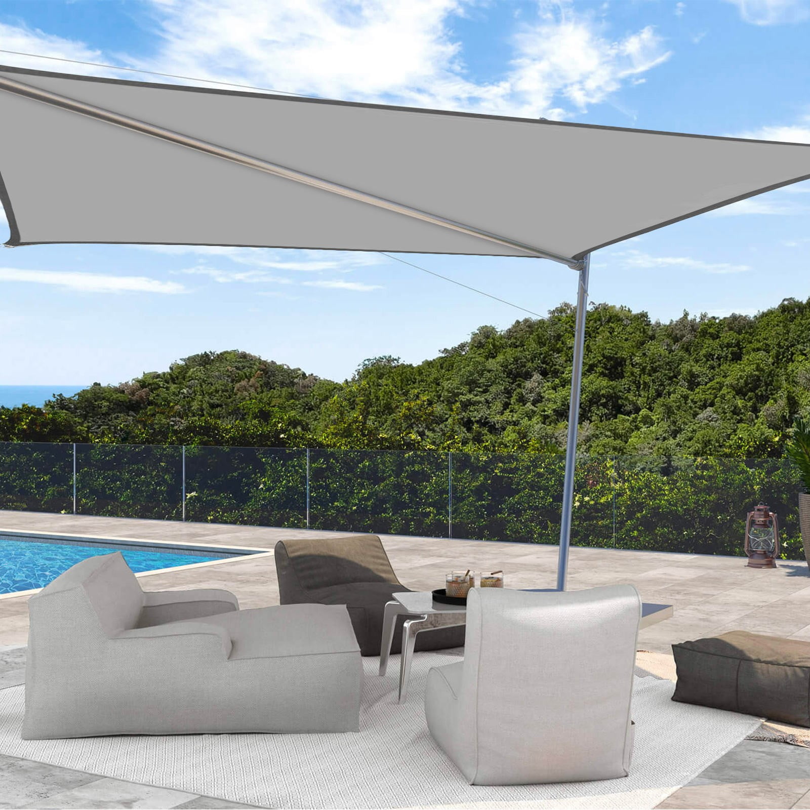 HBBKVI Sun Shade Sail 79" × 118", Awning for Outdoor Party Garden ...
