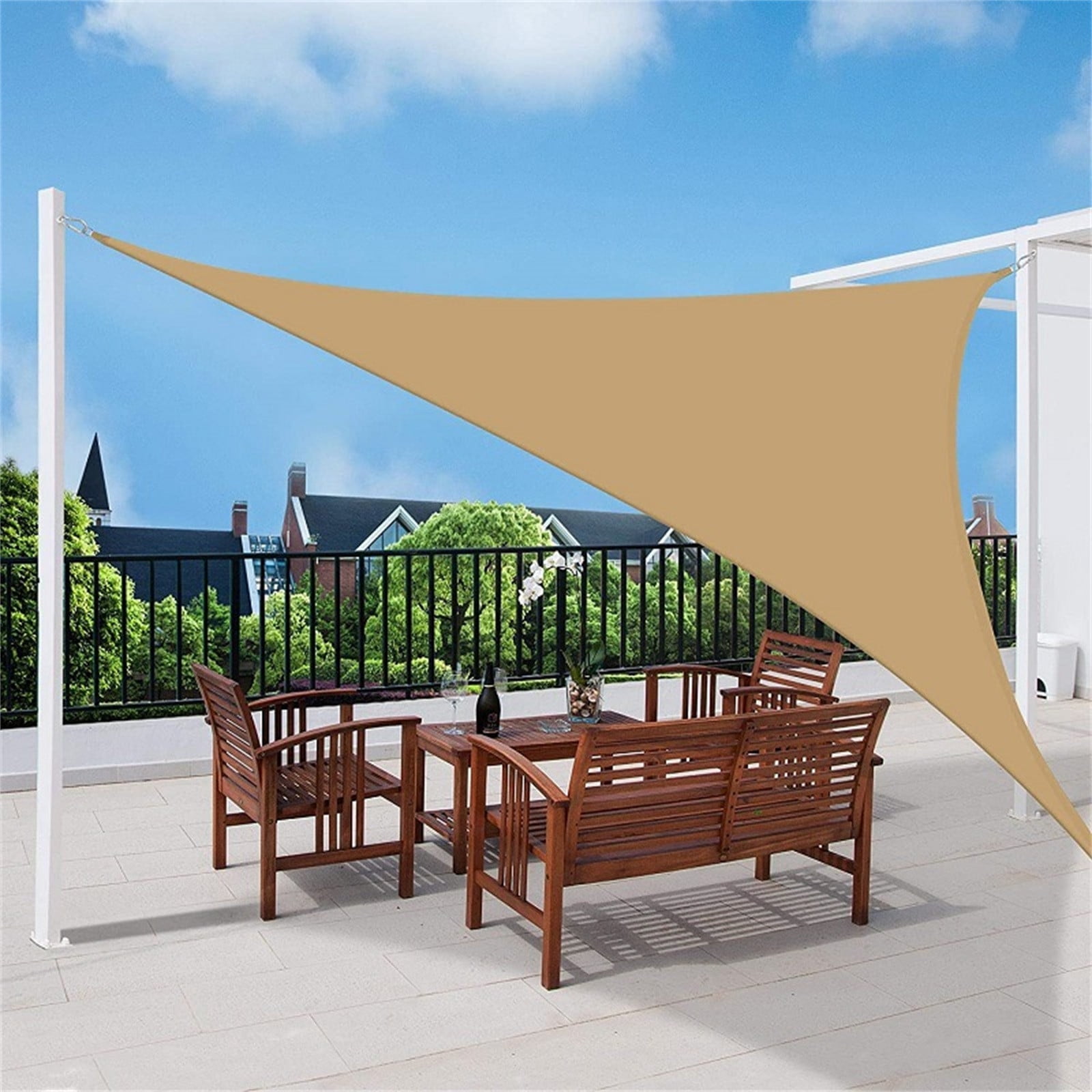 HBBKVI Sun Shade Sail 94" × 94", Triangle Awning for Outdoor Party ...