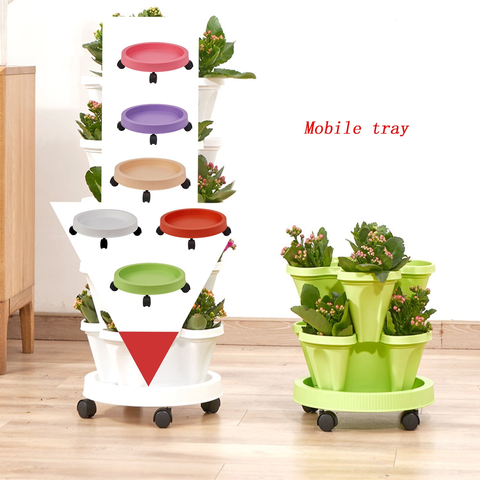 HBBKVI Three-dimensional Four-flowerpot Strawberry Pot Stacking ...