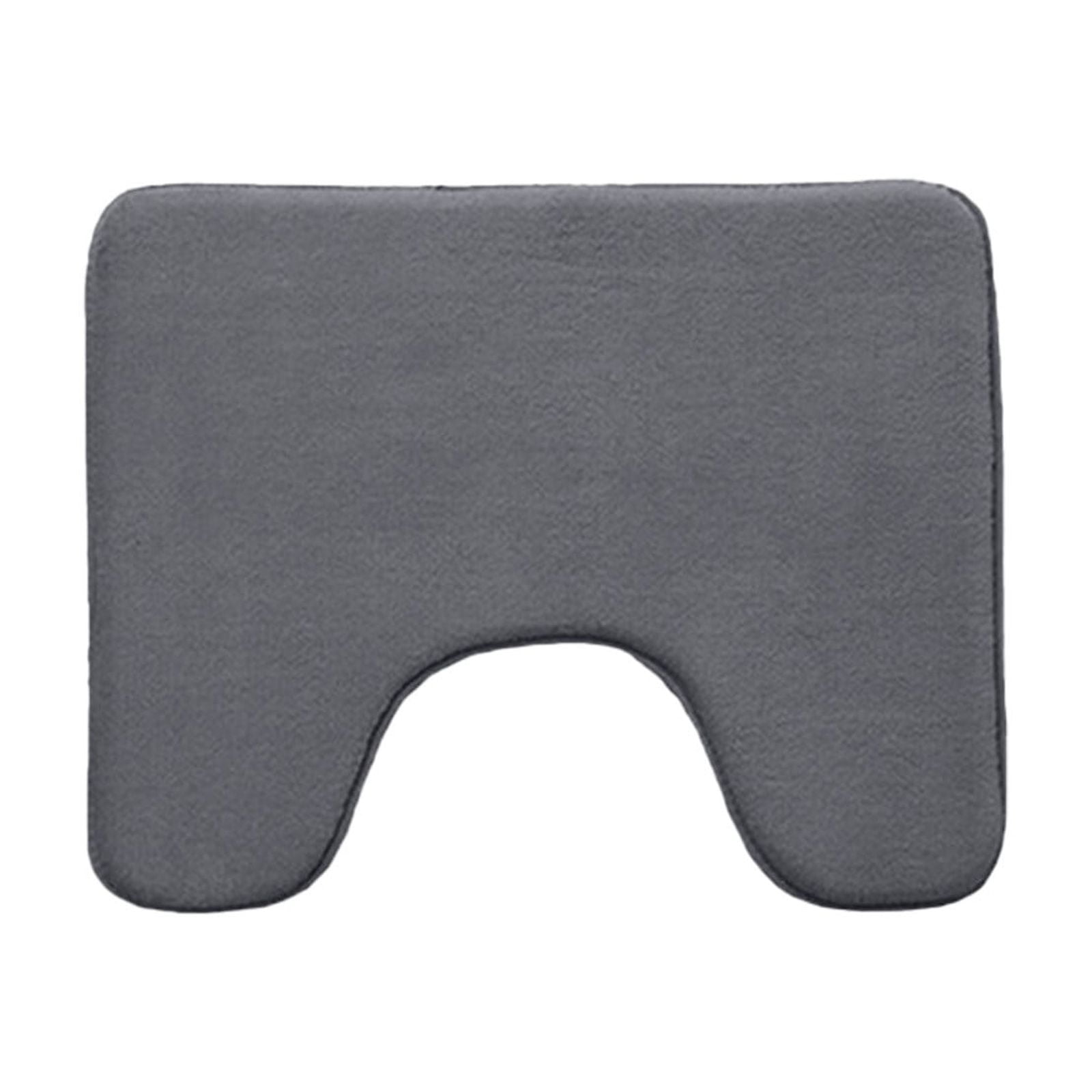 HBBKVI U Shape Toilet Mat, Bathroom Rug, Non-Slip Latex Backing, Velvet ...