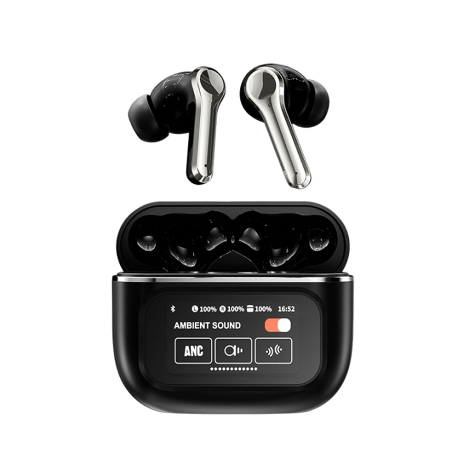 HBBKVI Wireless Earbuds, Active Noise Cancelling Earbuds with Screen ...