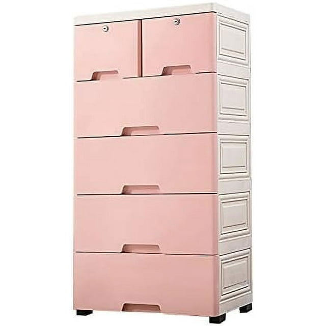 HBBOOMLIFE 5 drawer organizer plastic drawer for clothes dorm ...