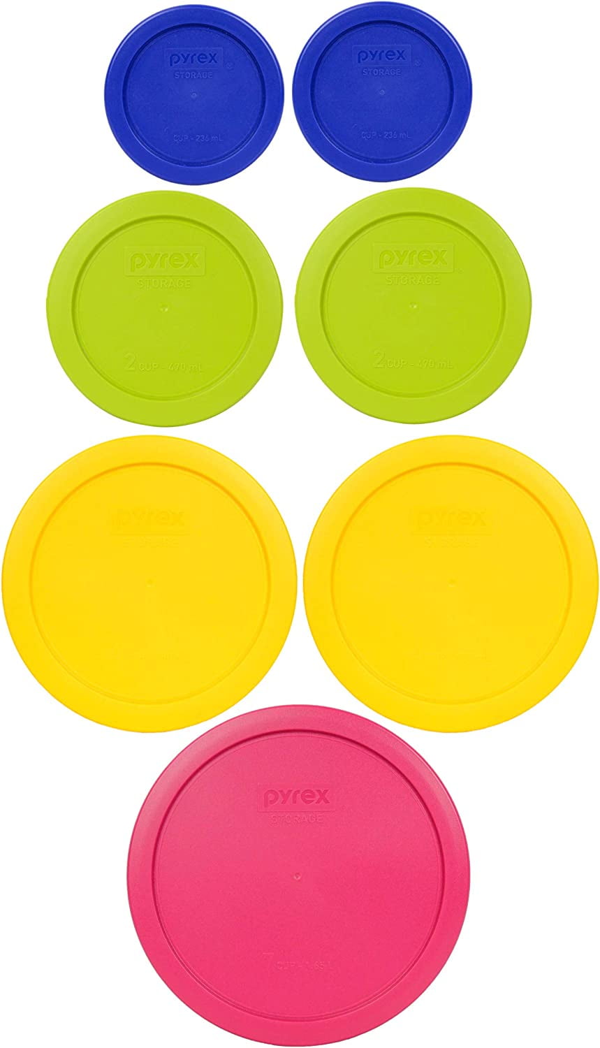 HBBOOMLIFE Food Storage Plastic Replacement Lid Set (Red Cobalt Blue Orange Green) - Walmart.com