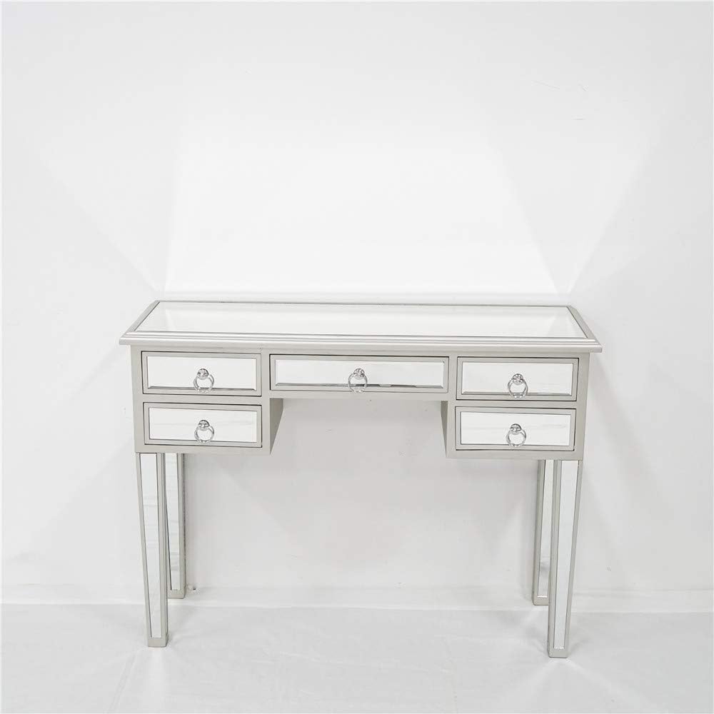 HBBOOMLIFE Mirrored Console Table 5-Drawer Console Sofa Entry Table ...