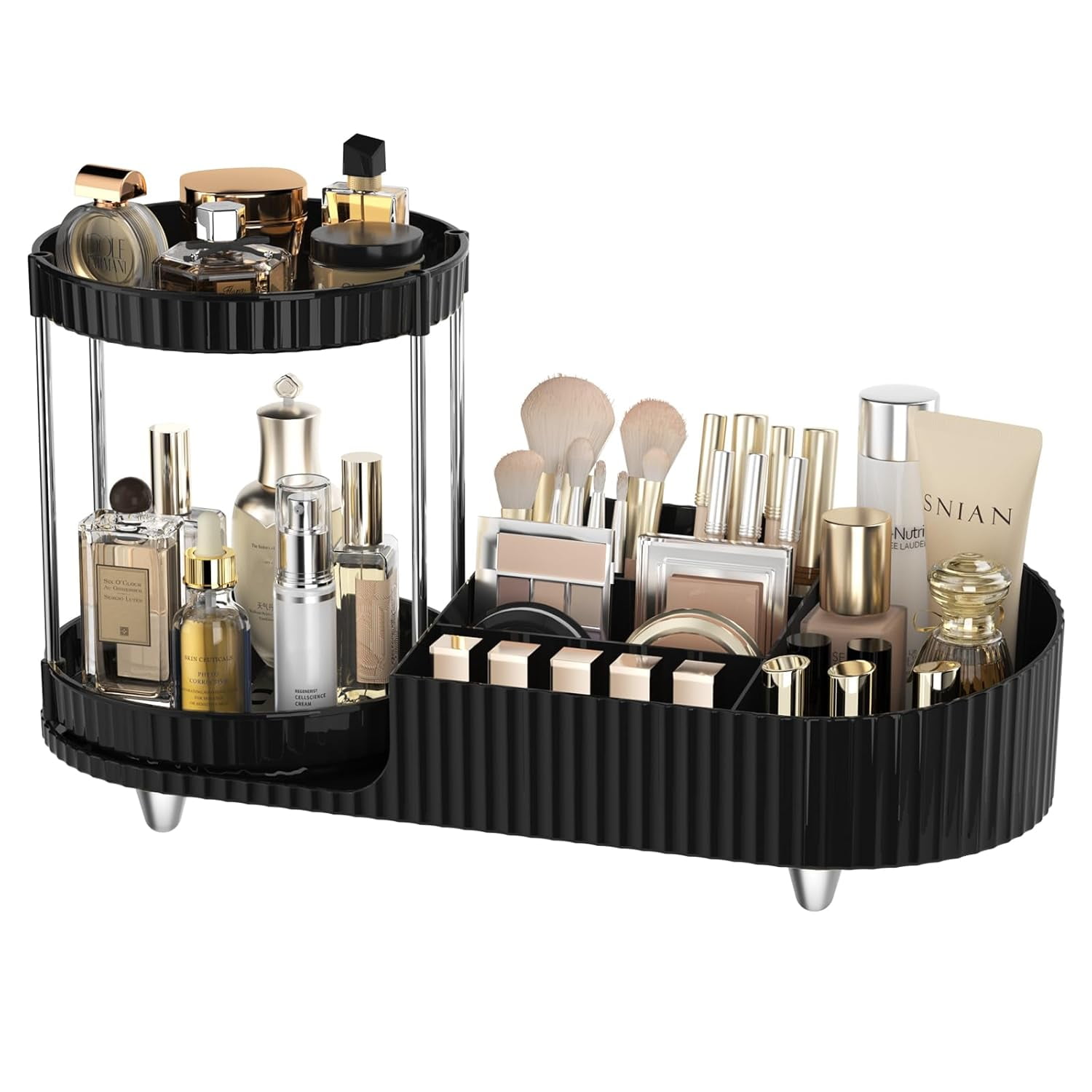 HBBOOMLIFE Rotating Makeup Organizer Countertop with Compartment for ...
