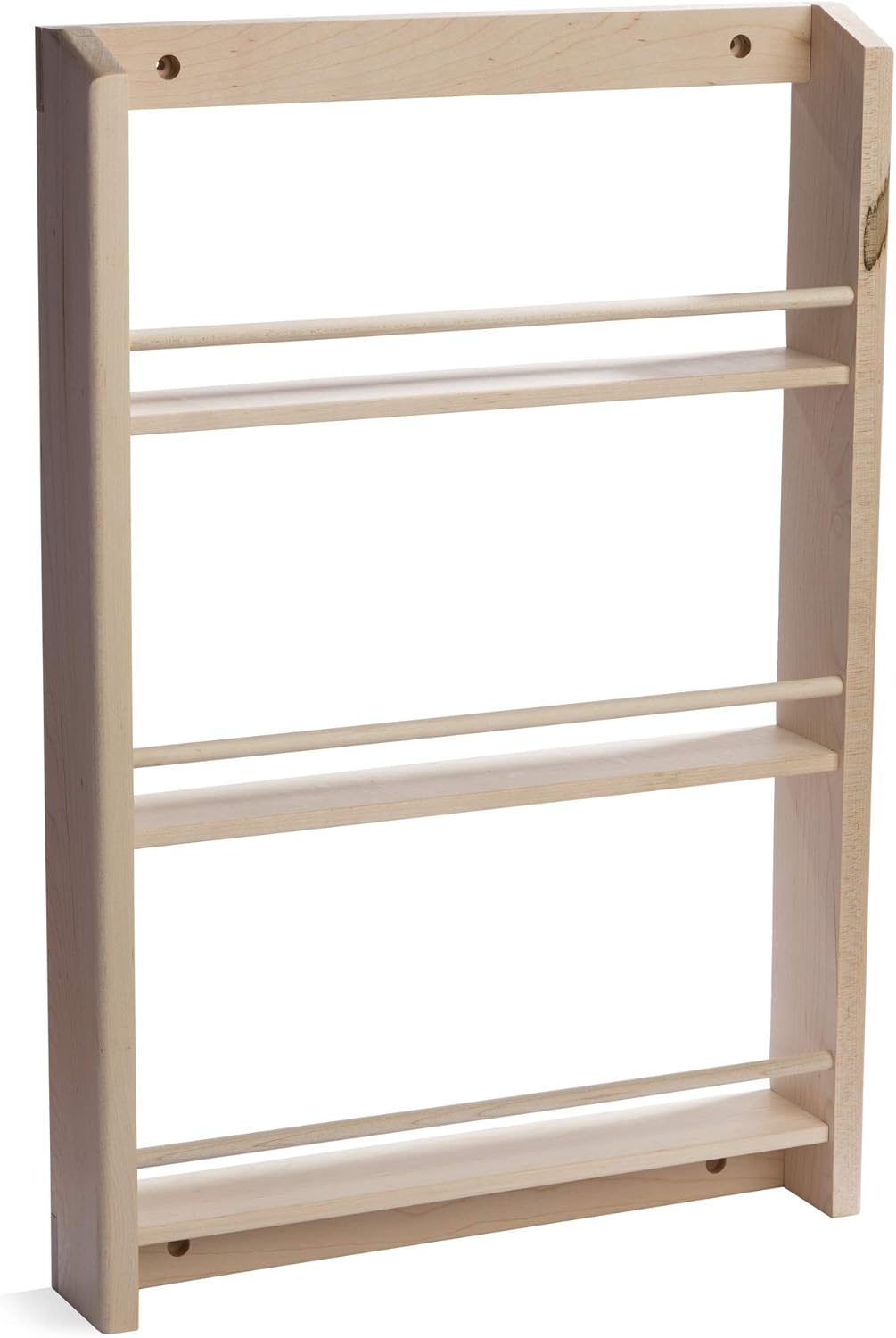 Wood Spice Rack Wall Mount Made in USA Solid Walnut Oak or Maple Wood ...