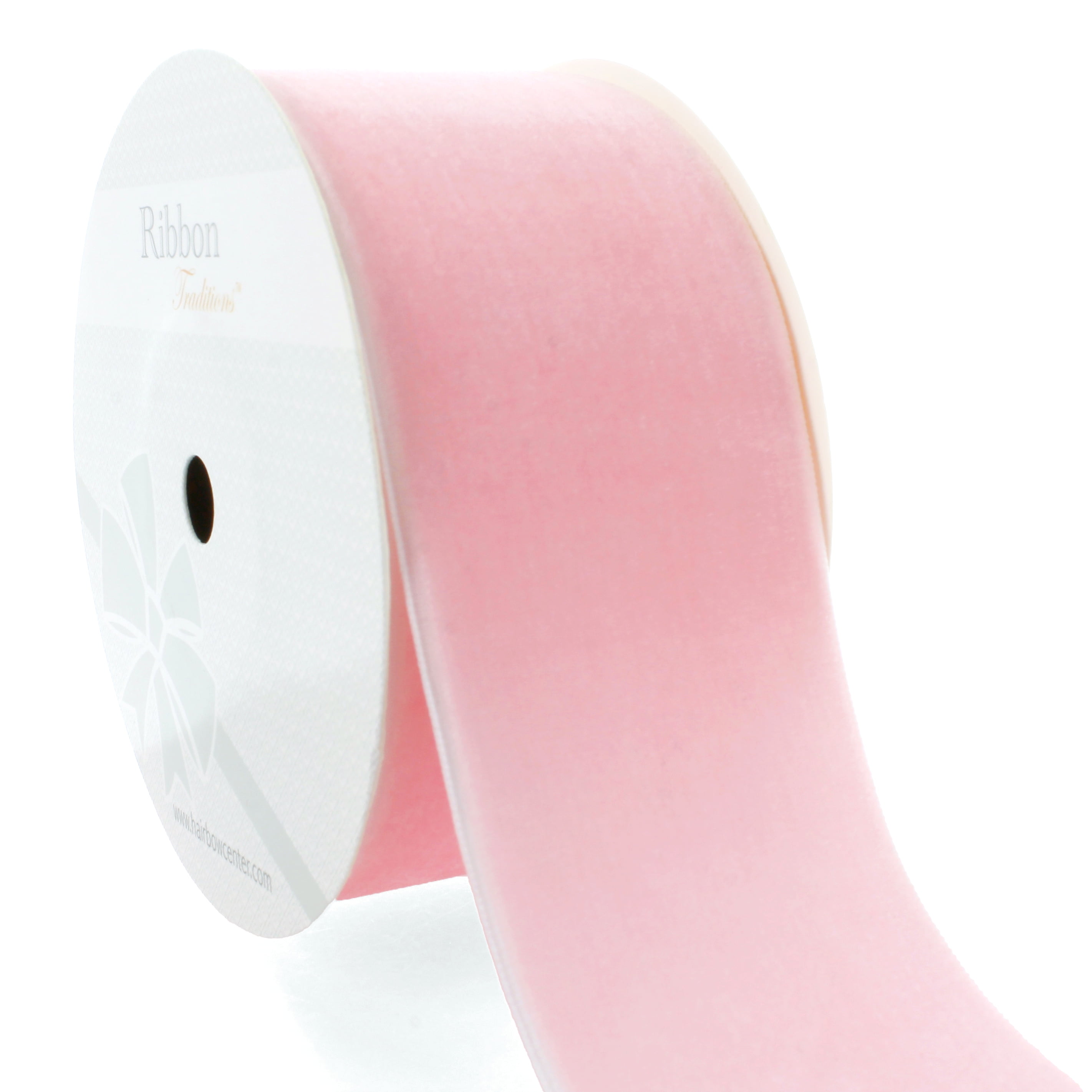 2" Velvet Ribbon 123 Pearl Pink 25 Yard - Walmart.com