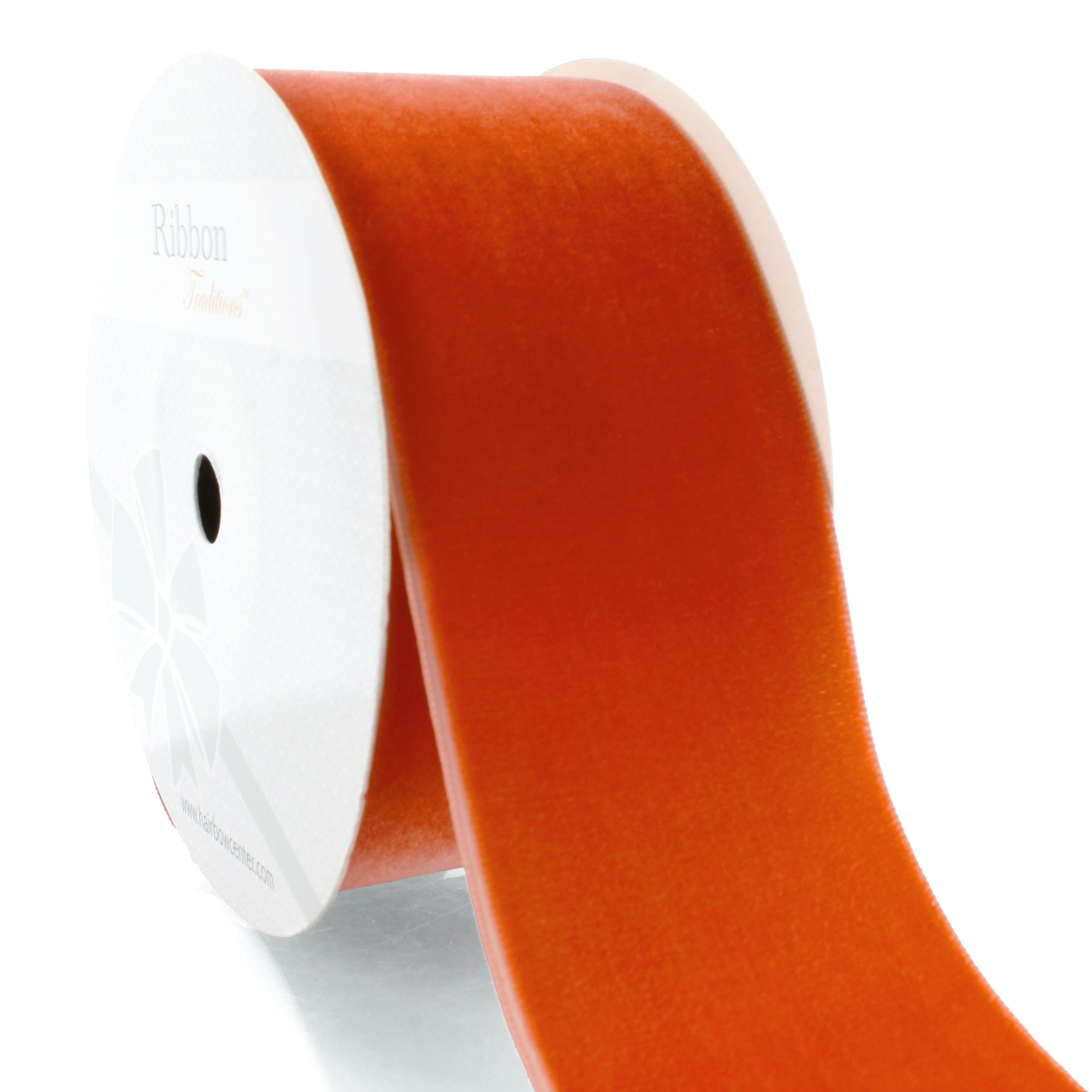 HBC Crafts Floral Colored 2" Velvet Ribbon in Burnt Orange - 5 Yards ...