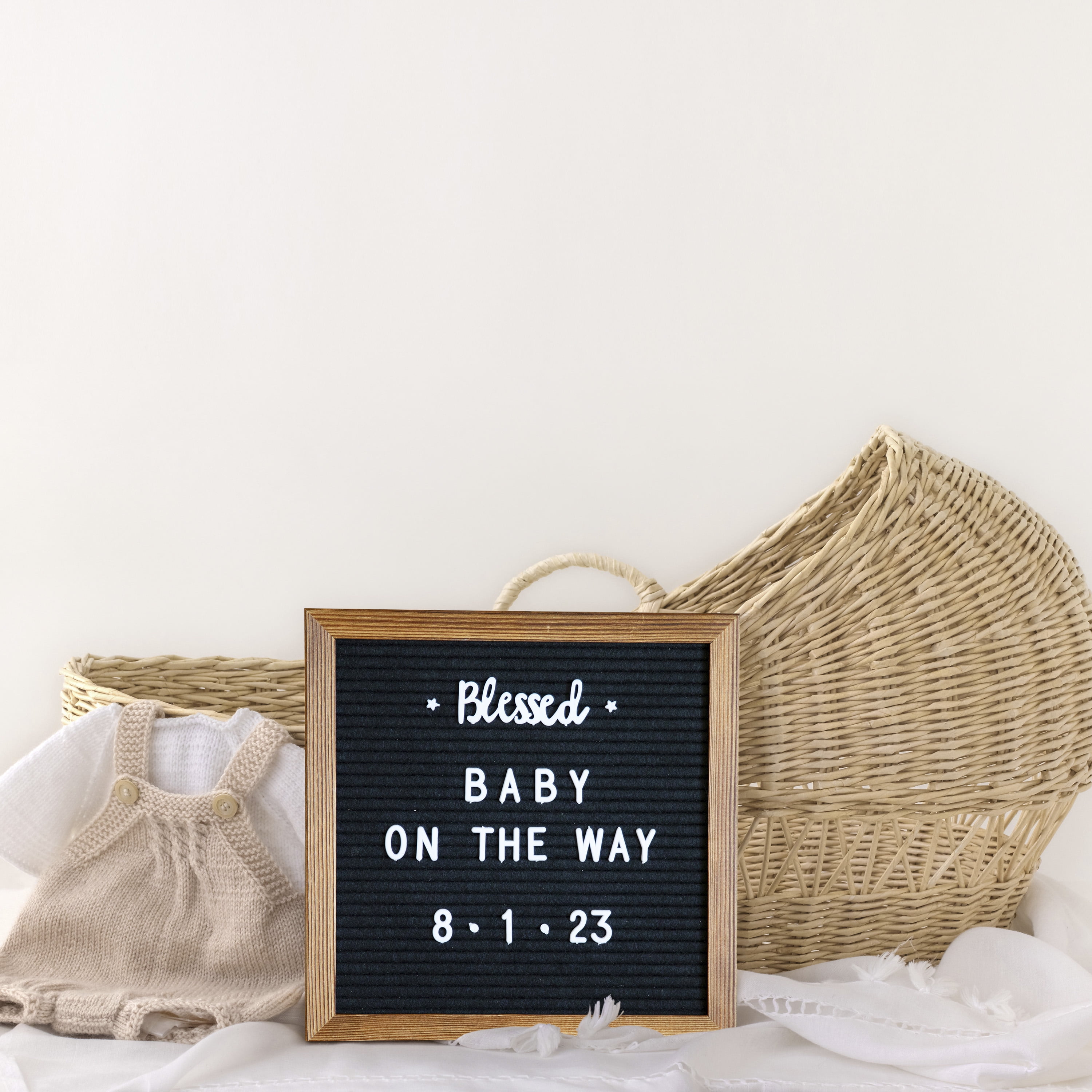 HBCY Creations 10"x10" Felt Letter Board - Solid Wood Frame - Torched ...