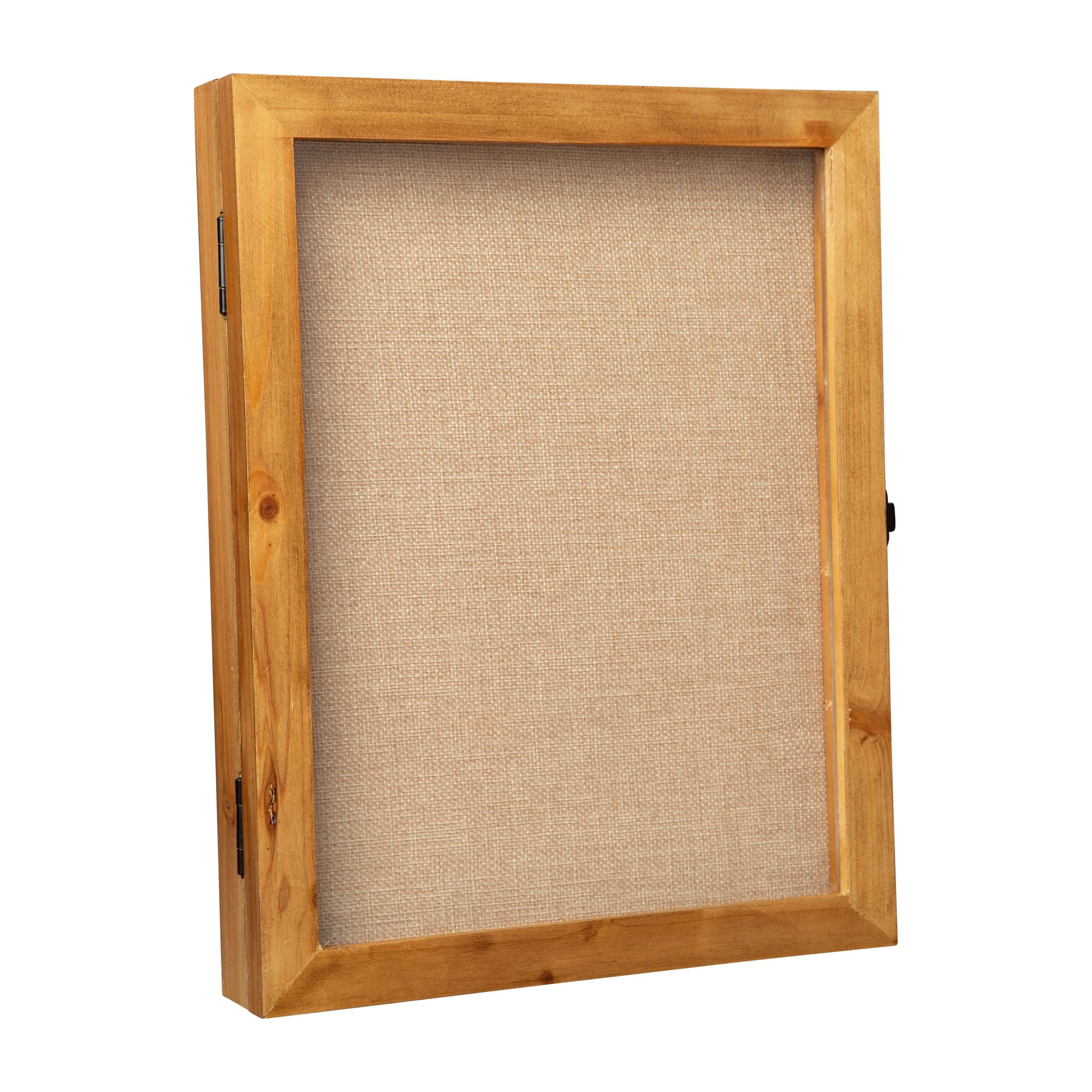 HBCY Creations 11x14 Weathered Brown Wood Shadow Box Display Case ...