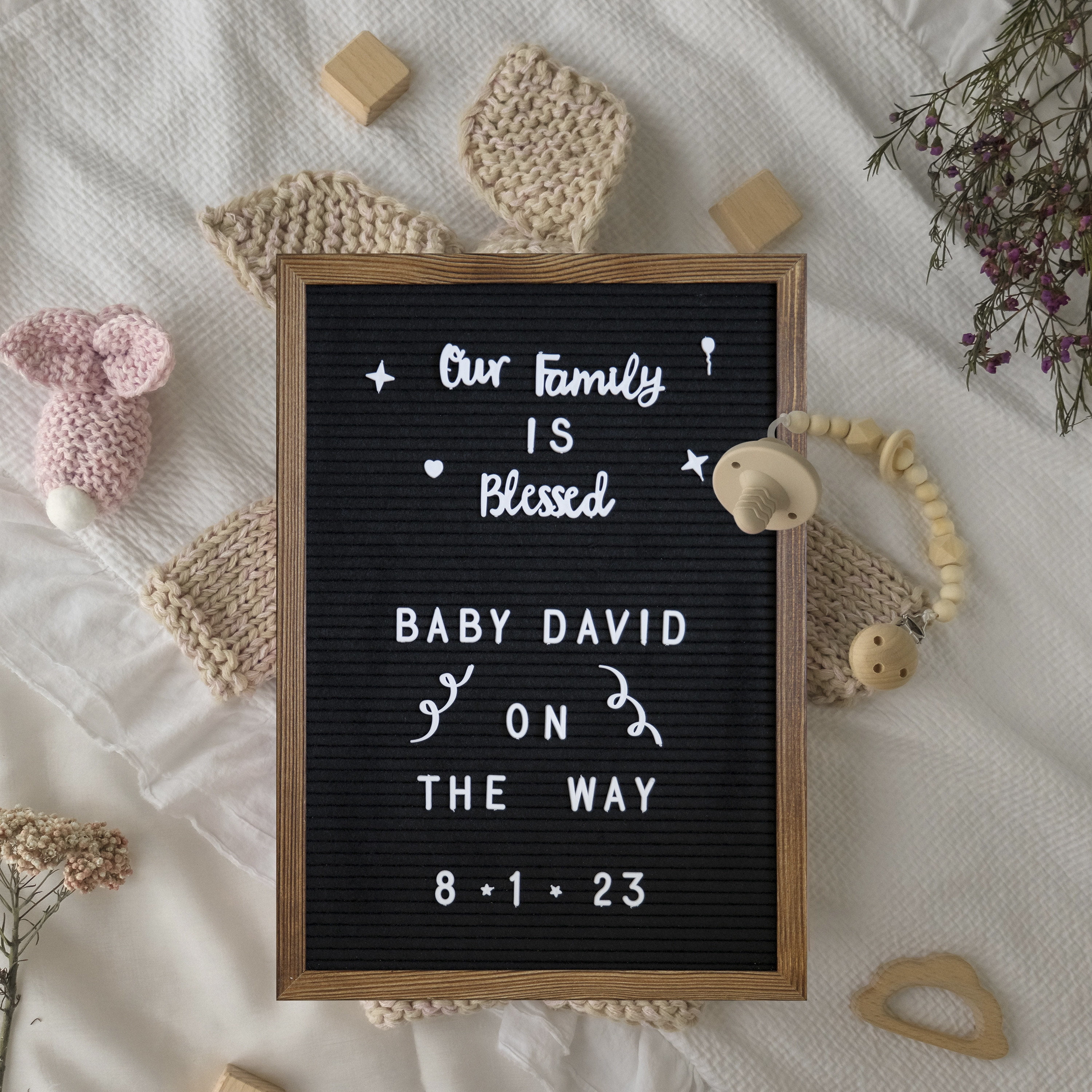 HBCY Creations 12"x17" Felt Letter Board - Solid Wood Frame - Torched ...