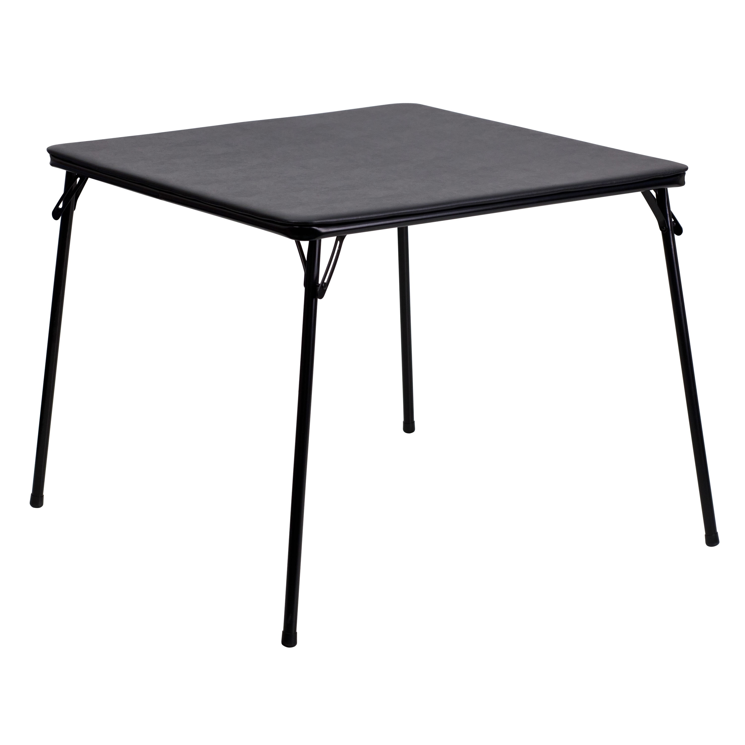 Free Shipping! HBCY Creations Heavy Duty Black Vinyl Folding Card Table ...