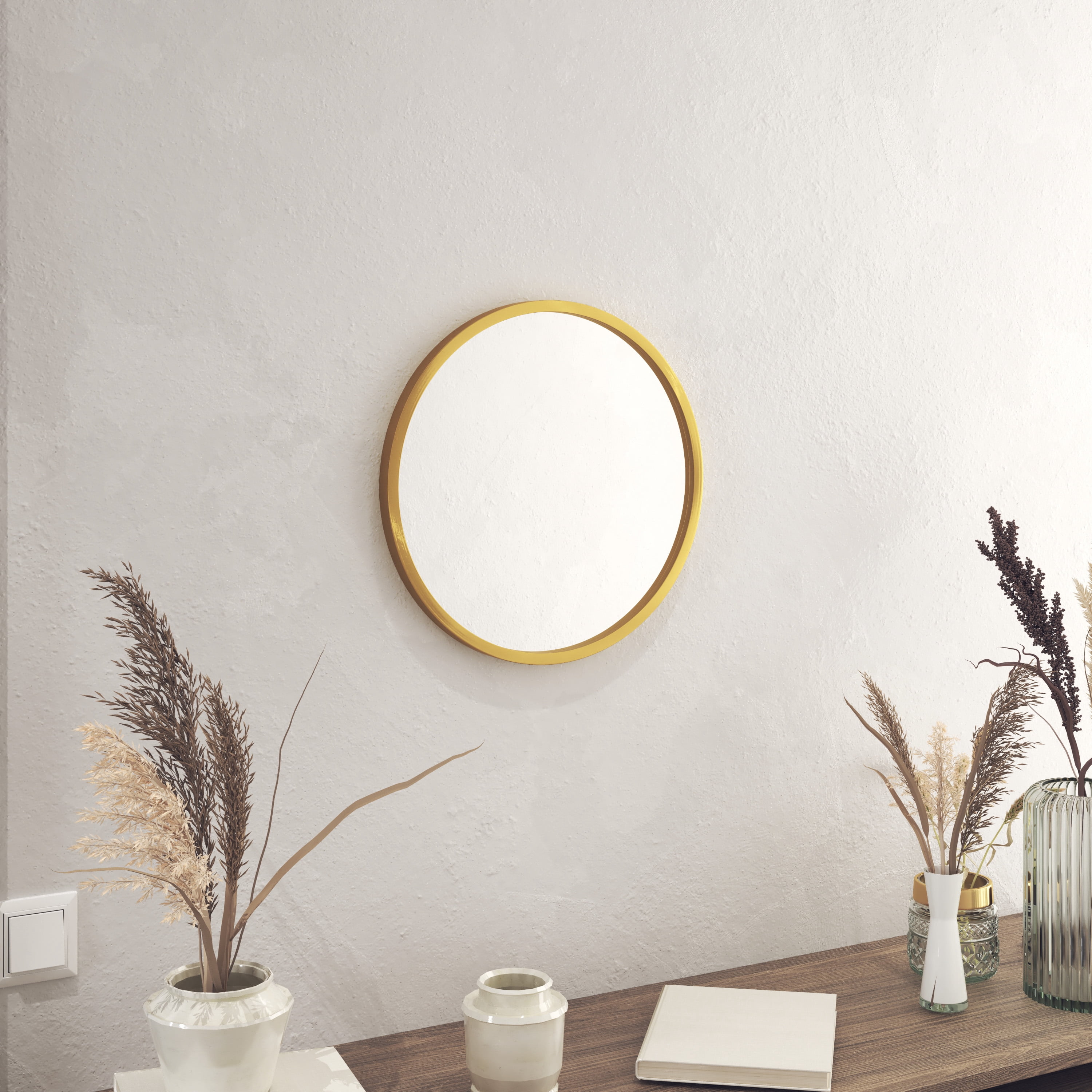 Free Shipping! HBCY Creations Gold Circle Wall Mirror 16 Inch Round ...