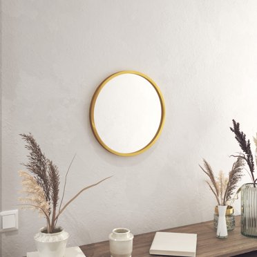 HBCY Creations Black Circle Wall Mirror 16 Inch Round Wall Mirror for ...