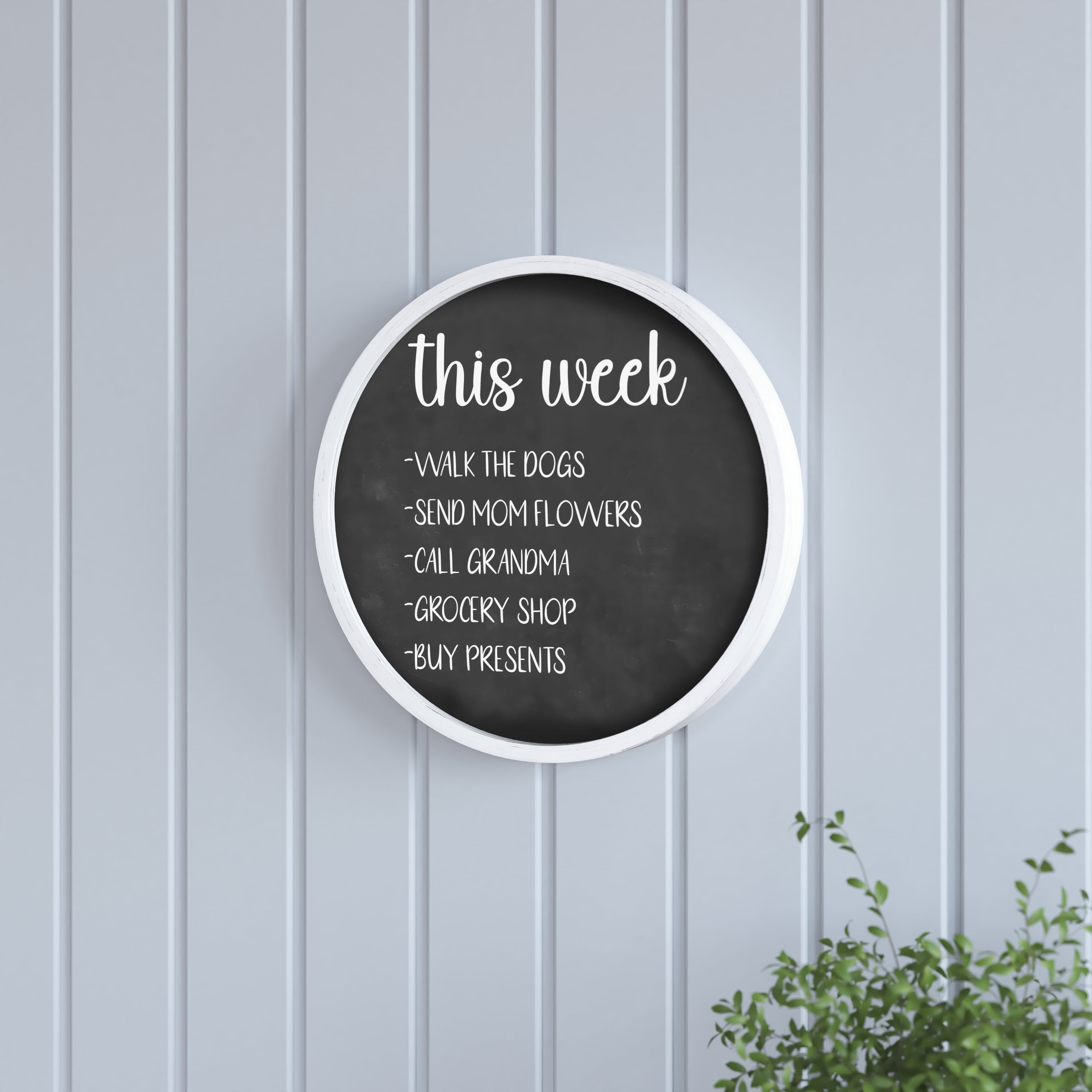 HBCY Creations Magnetic Round Wall Mounted Chalkboards with Eraser and ...