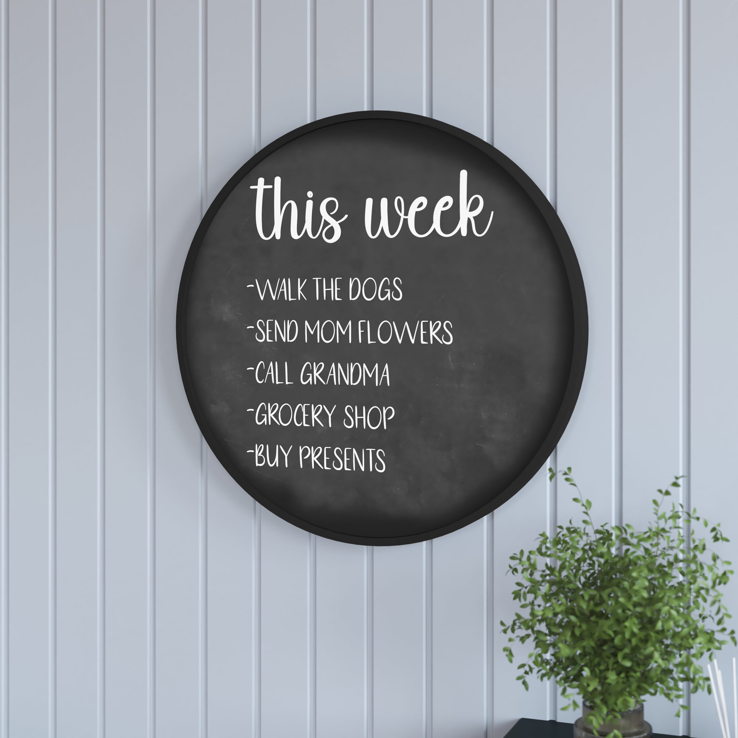 HBCY Creations Magnetic Round Wall Mounted Chalkboards with Eraser and ...