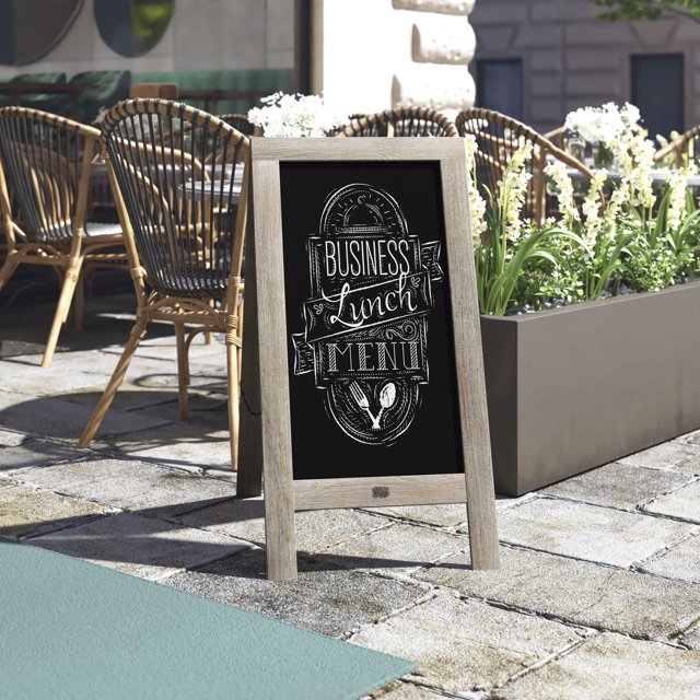 HBCY Creations Vintage Weathered Wooden A-Frame Chalkboard / Sidewalk ...
