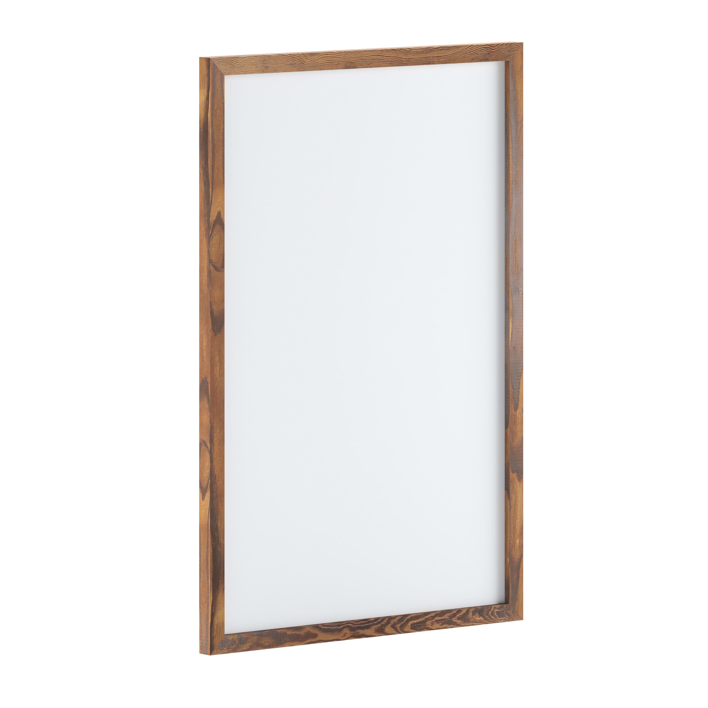 HBCY Creations Wall Mount Torched Wood White Board - 24"x36" - Dry ...