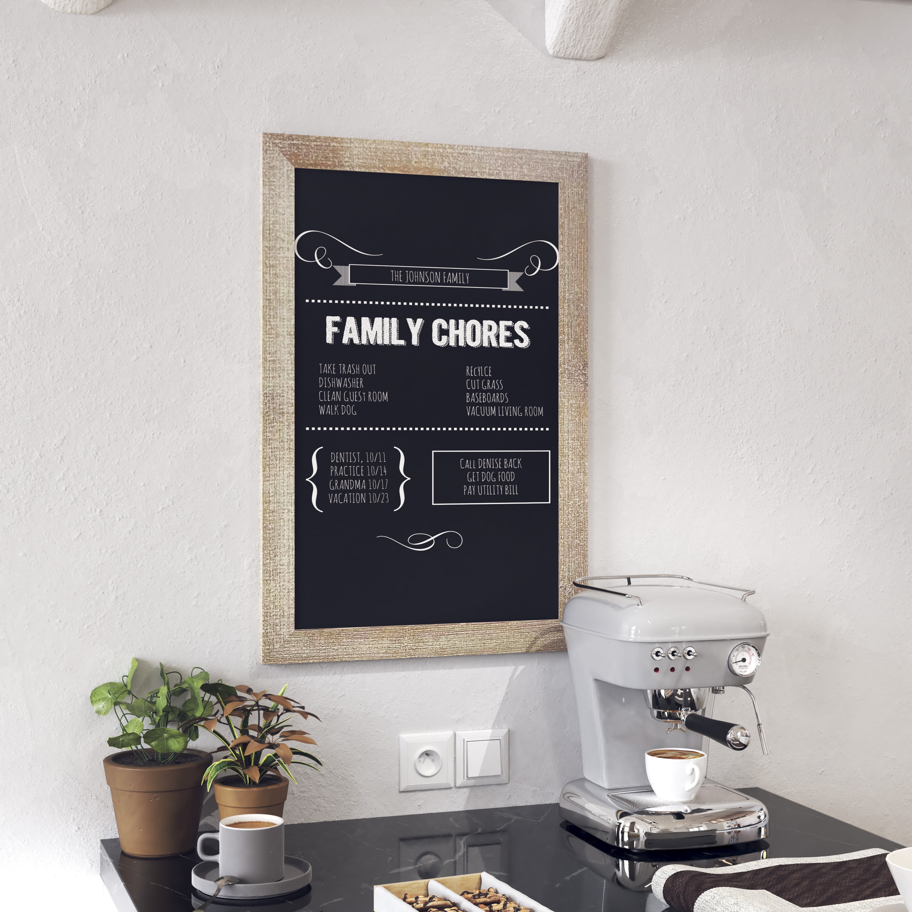 HBCY Creations Weathered Magnetic Wall Chalkboard, Extra Large Size 20 ...