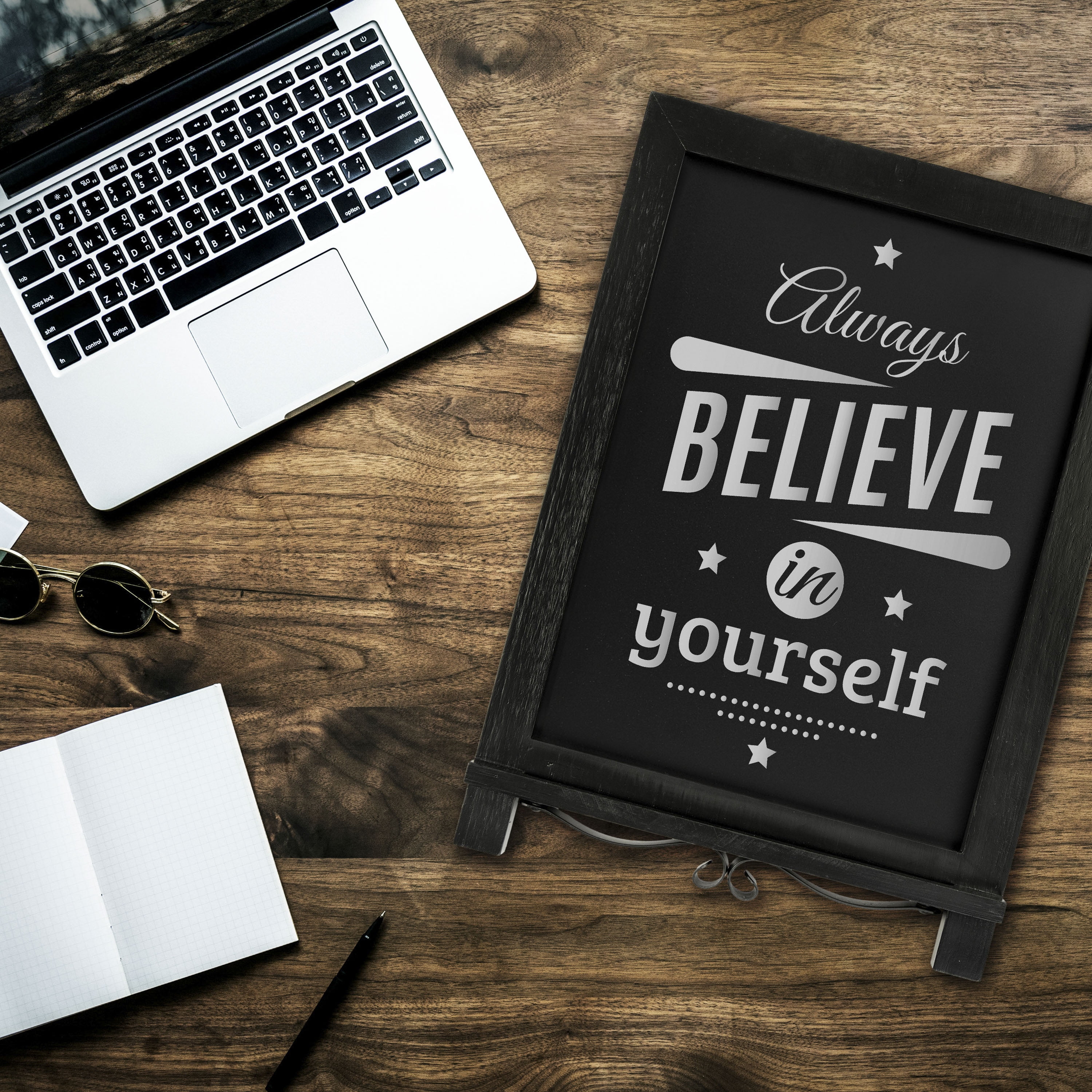 HBCY Creations Wooden Tabletop Chalkboard with Legs/Vintage Wedding ...