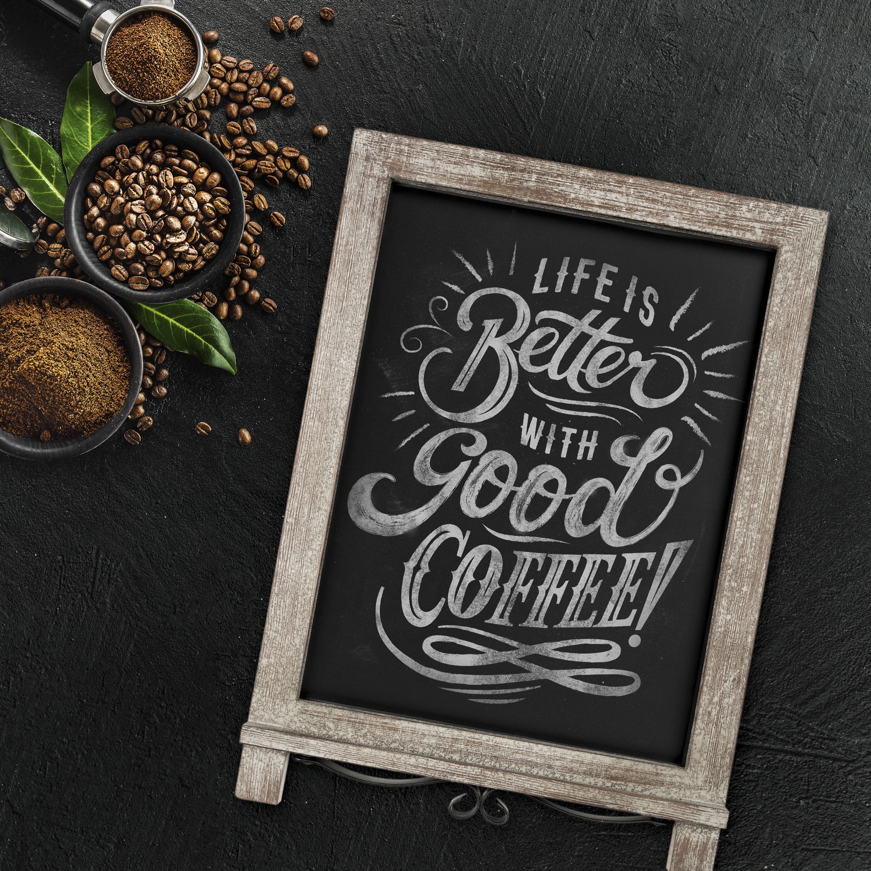 HBCY Creations Wooden Tabletop Chalkboard with Legs/Vintage Wedding ...