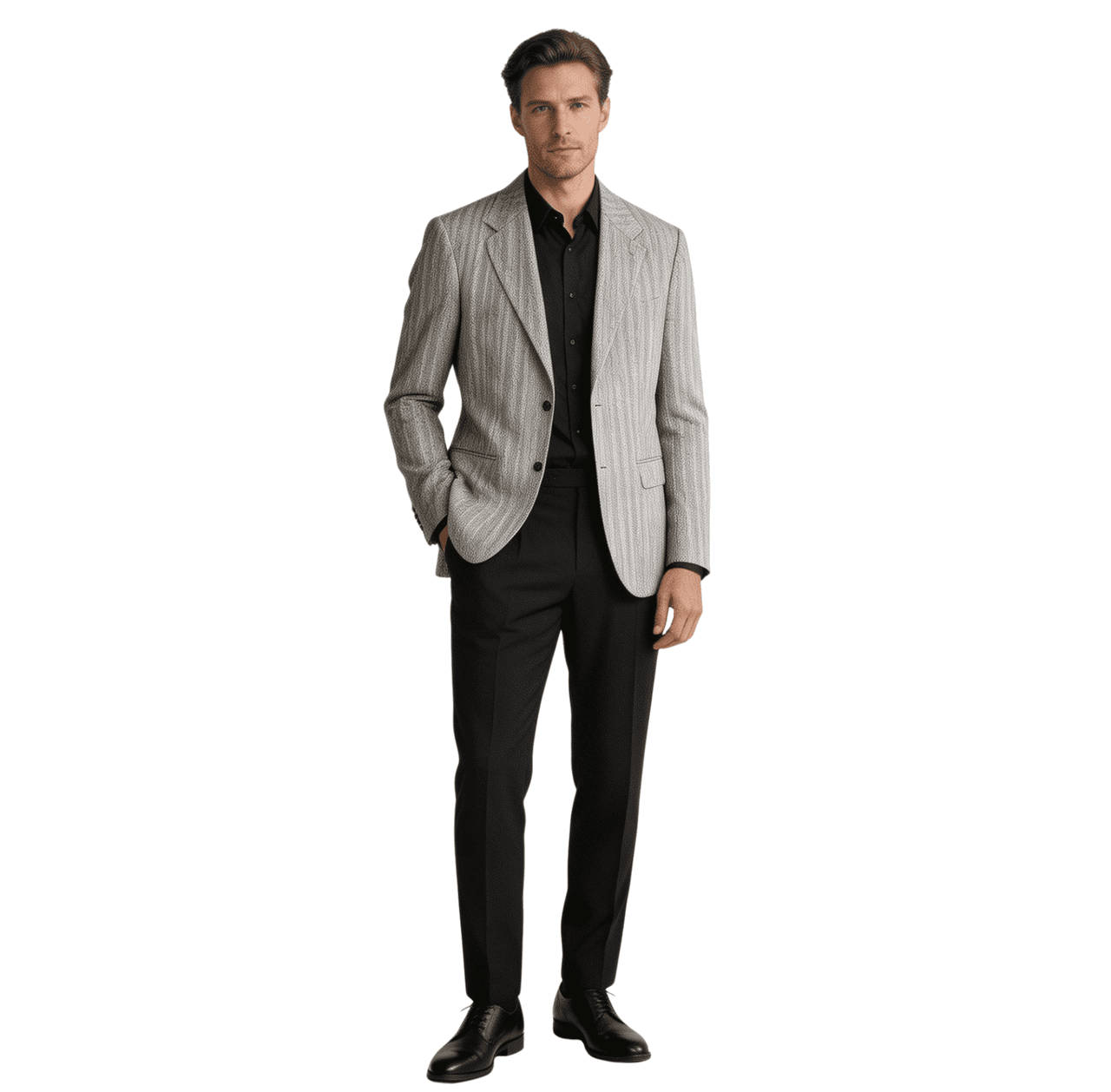 HBDesign Men's Herringbone Linen Blazer Lightweight Breathable Casual ...