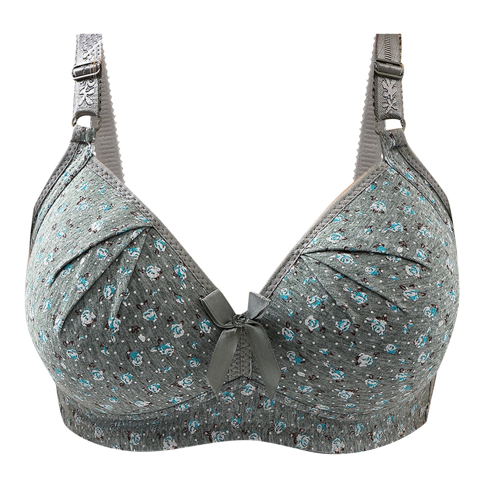 HBFAGFB Bras for Women Flower Printed Adjustable Breathable Push up Bra ...