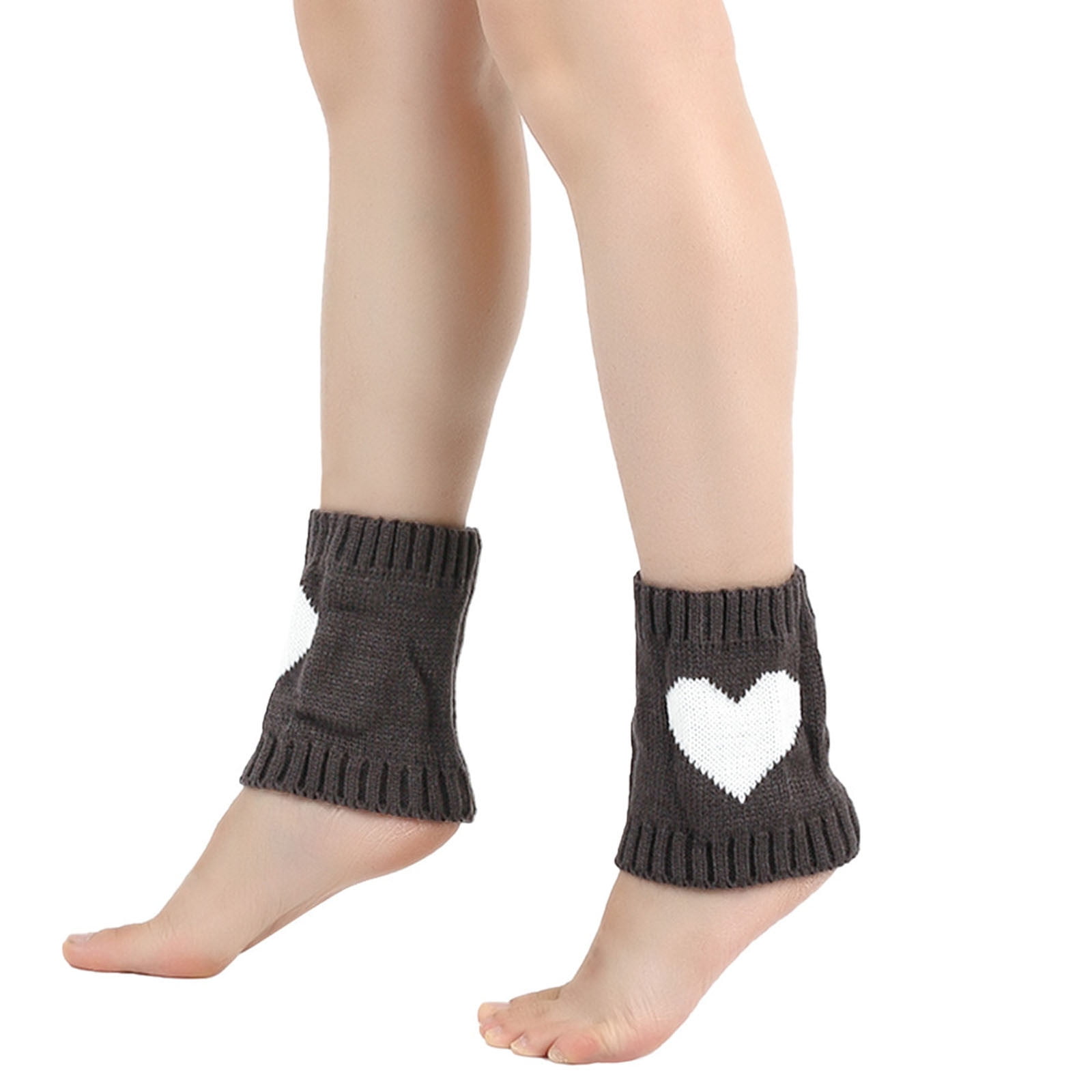 HBFAGFB Leg Warmers for Women Fashion Knitted Leggings Winter Socks Ladies Warm Foot Covers Dark ...