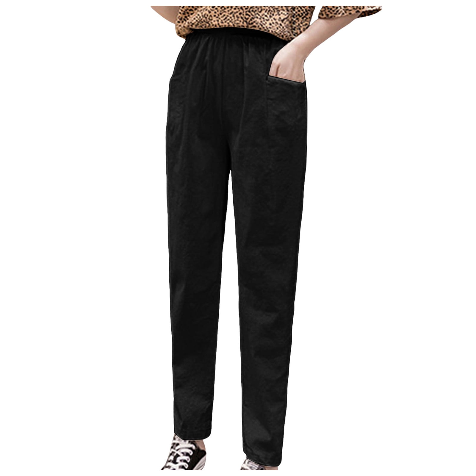 HBFAGFB Pants for Women Spring and Summer Casual Pants Simple Womens ...