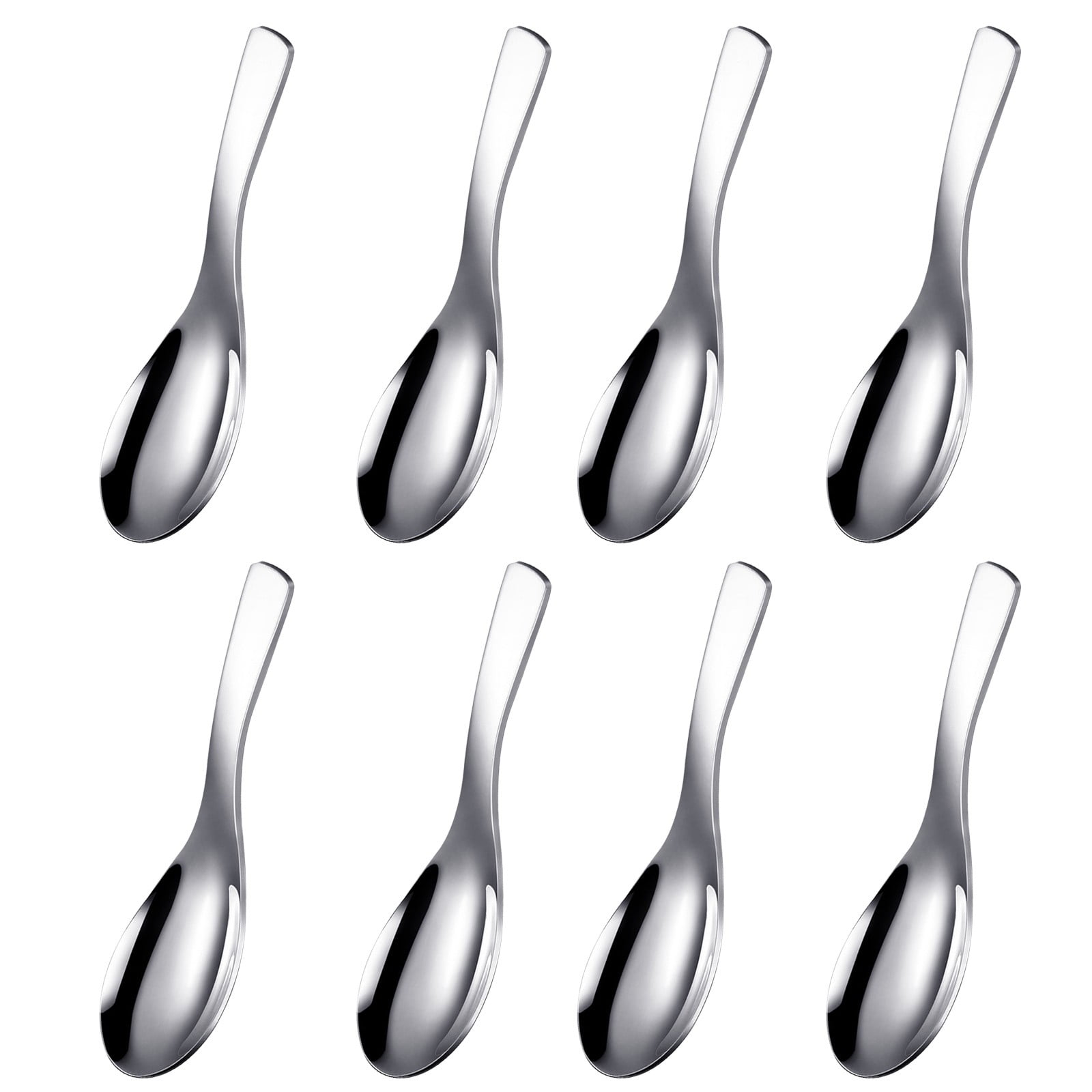 HBFAGFB Stainless Steel Round Bottom Spoon Kitchen Utensils Set of 8 ...