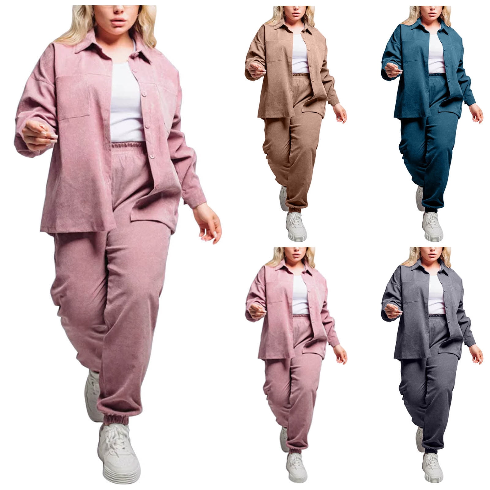 HBGVBA 2 Piece Sets for Women Lounge Sets for Women Fall Winter Plus ...