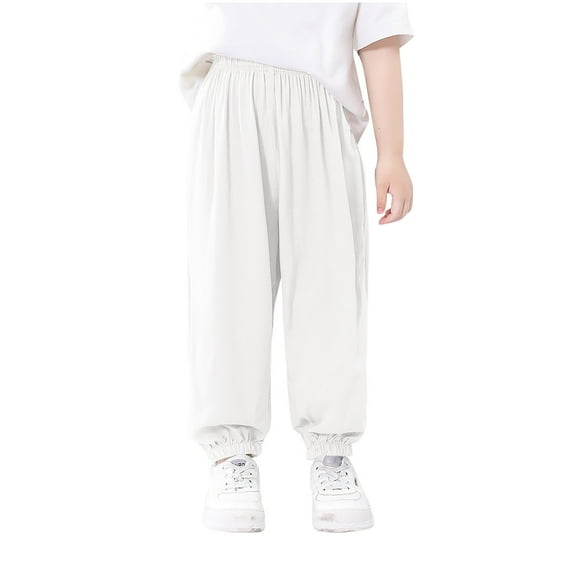 HBGVBA Boy's Long Pants,Casual Bottoms for Children,Boys Girls Ice Silk ...
